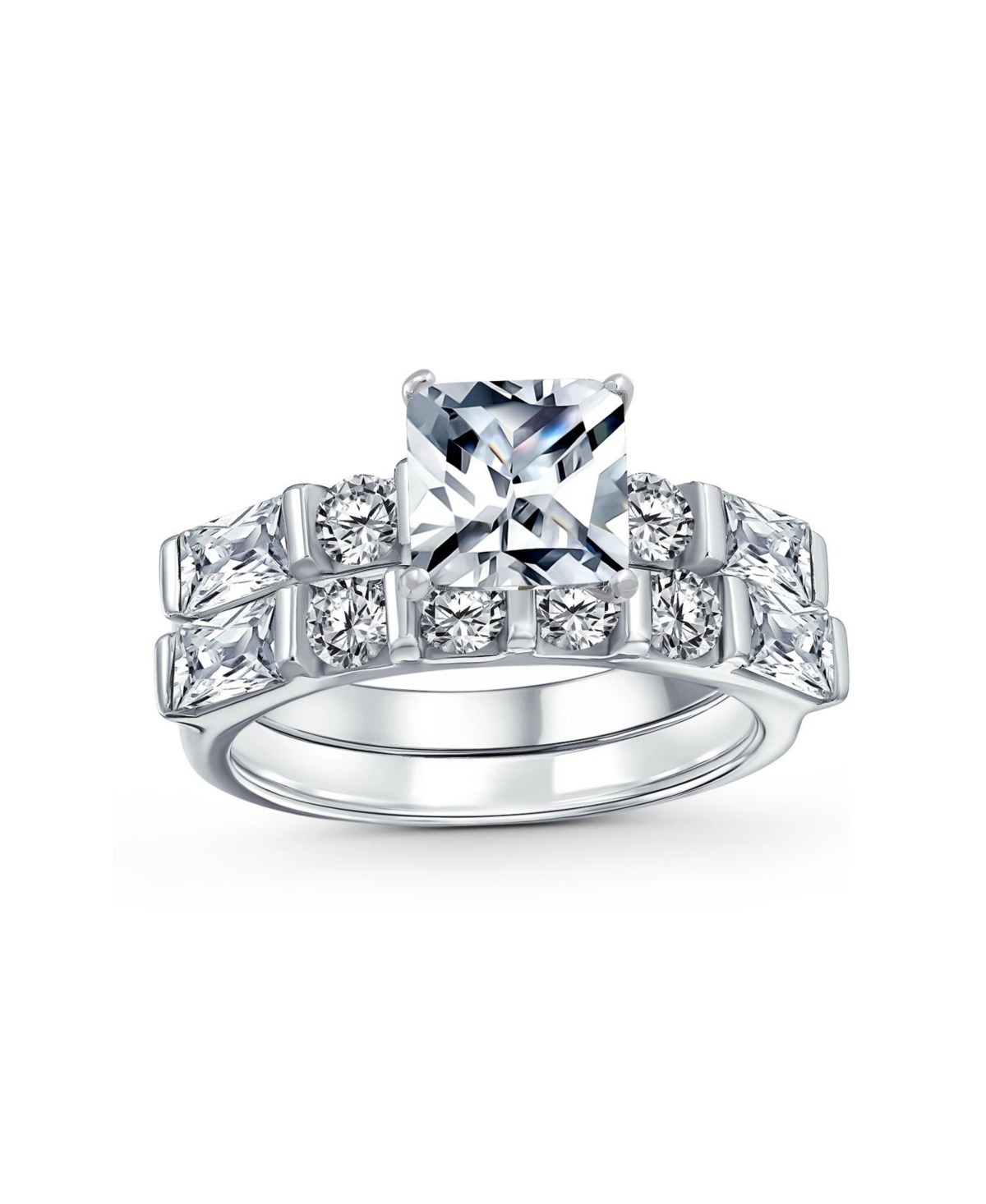 Click here for Bling Jewelry 2CT Square Cut Cz Cubic Zirconia Sol... prices