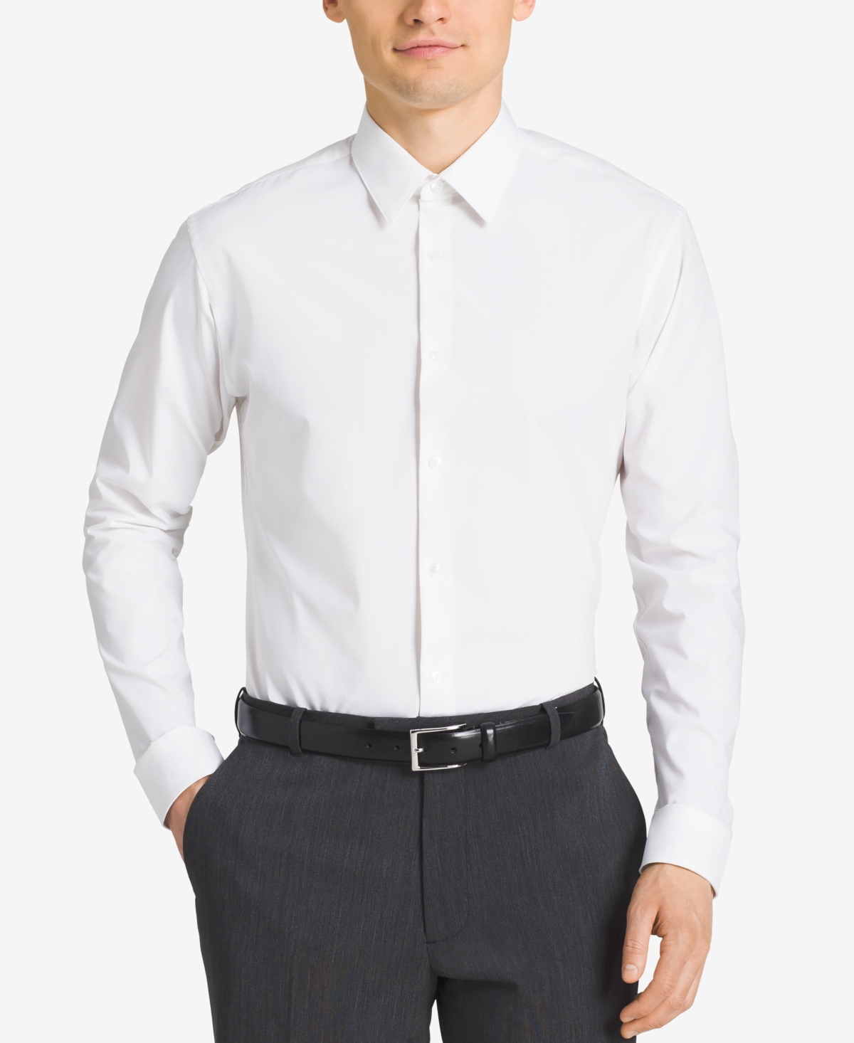 Click here for Calvin Klein Mens Slim-Fit Non-Iron Spread Collar... prices
