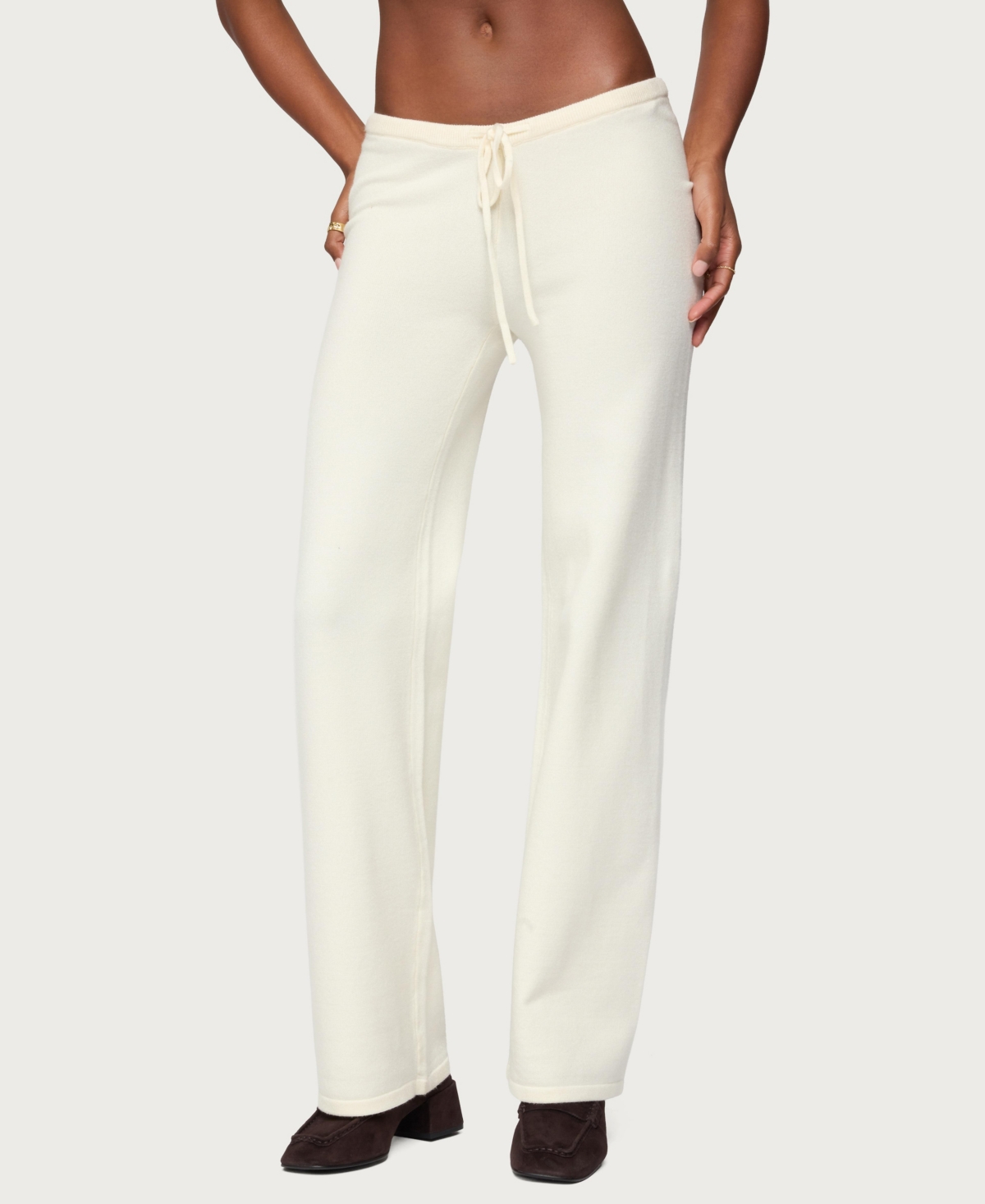 Click here for Edikted Womens Montanna Knit Pants - Cream prices