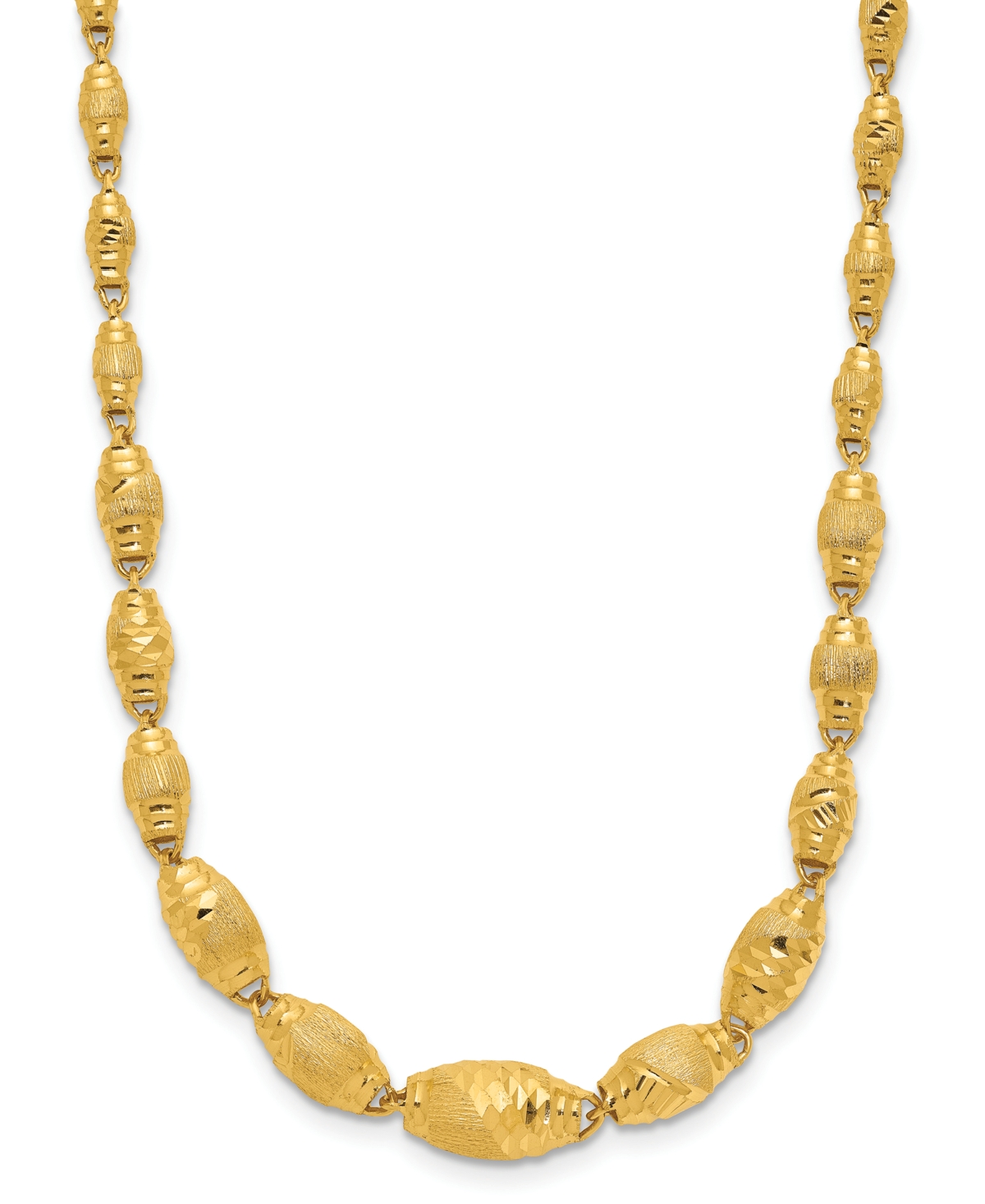 Click here for Macys Beaded Chain Necklace in 24K Yellow Gold - Y... prices