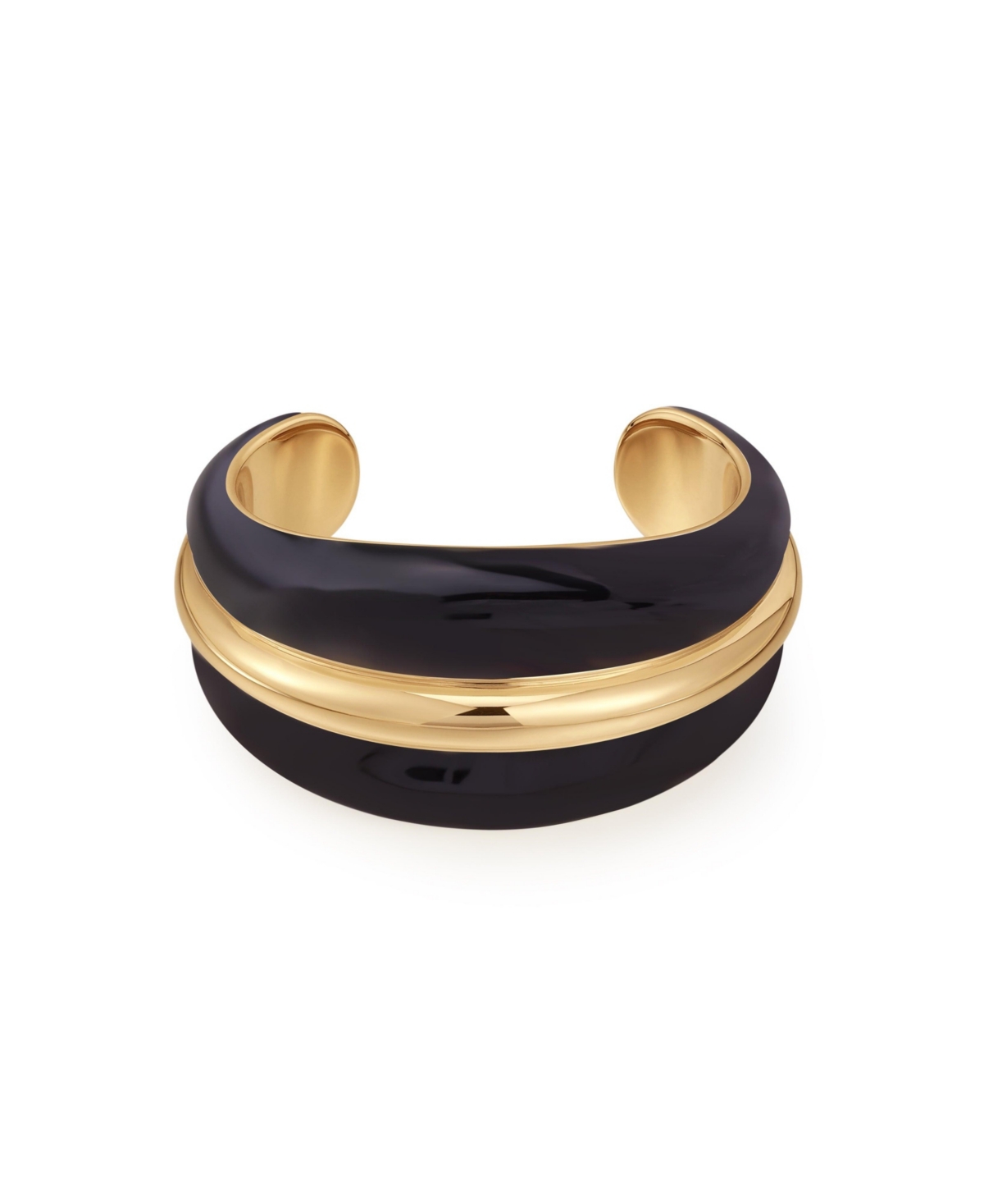 Click here for Retro Chic Ostuni Bangle - Black  gold prices