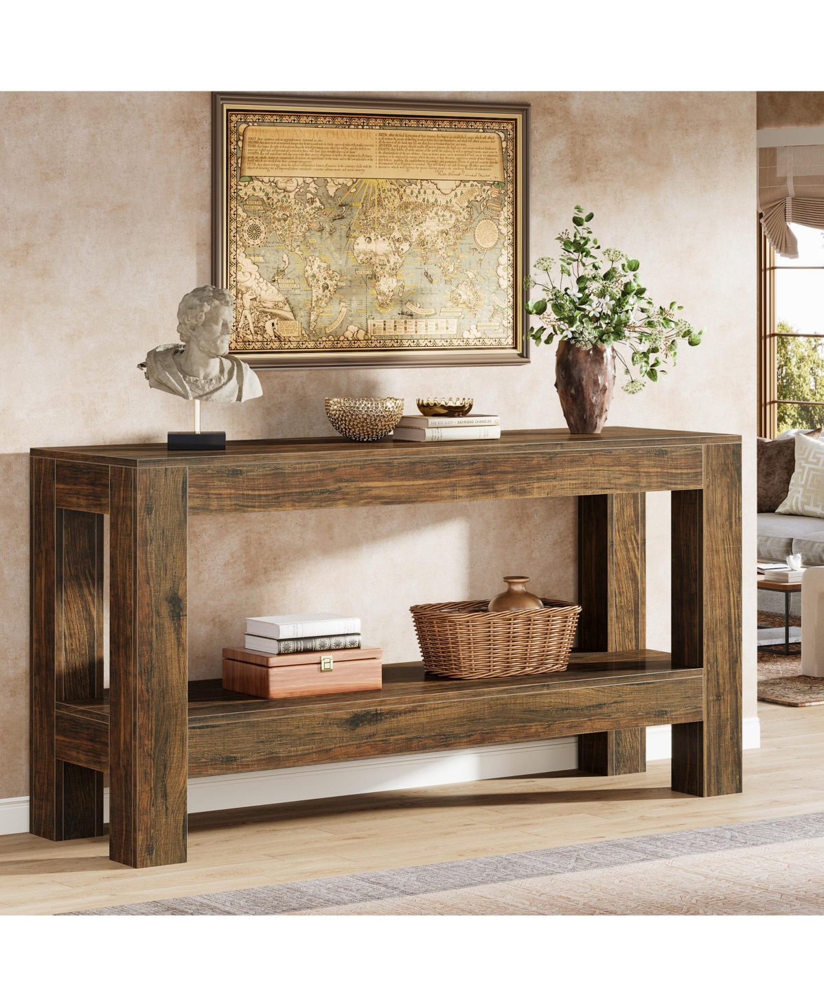Click here for Tribesigns 63-Inch Wood Entryway Table  Long Farmh... prices