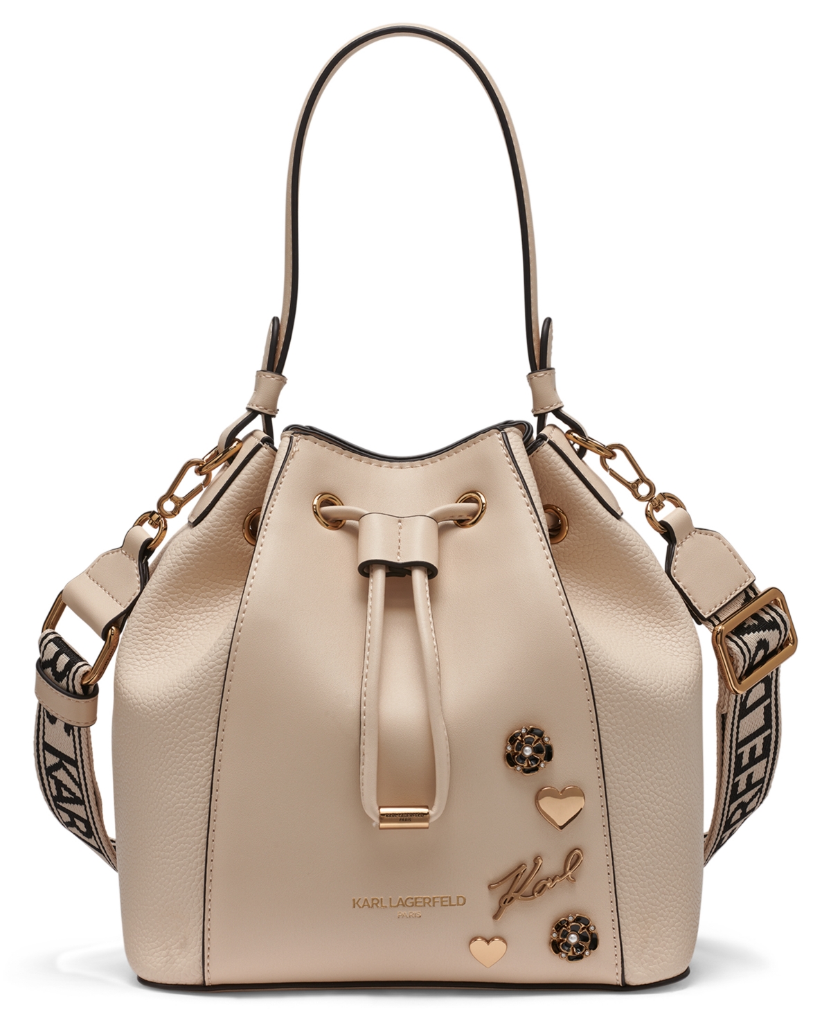Click here for Karl Lagerfeld Paris Adele Bucket Bag - Brie prices