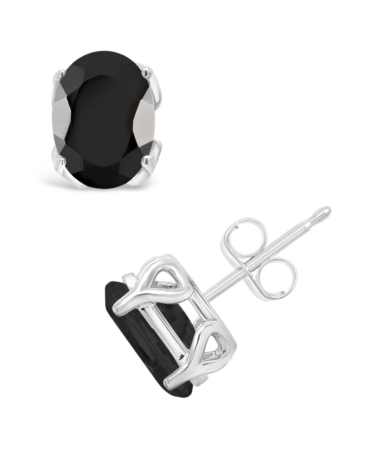 Click here for Macys Black Onyx Stud Earrings in 14k White Gold (... prices