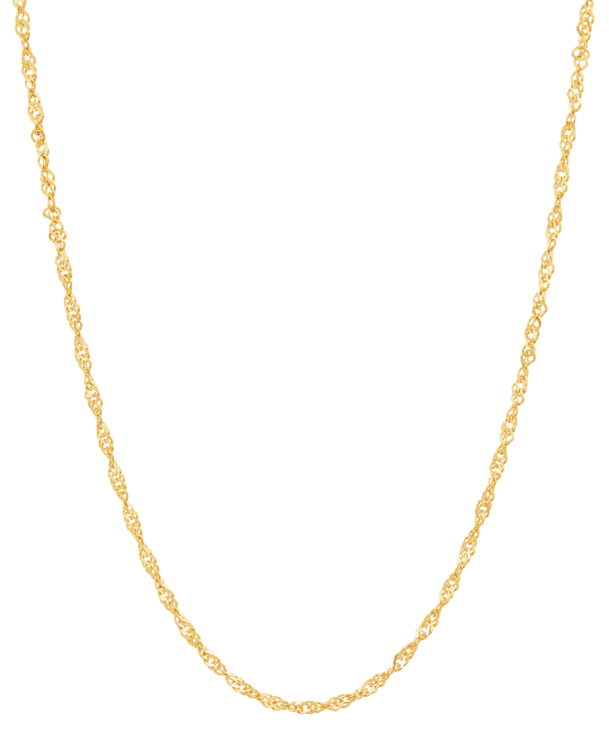 Click here for Macys Solid Singapore Chain Necklace in 14K Yellow... prices