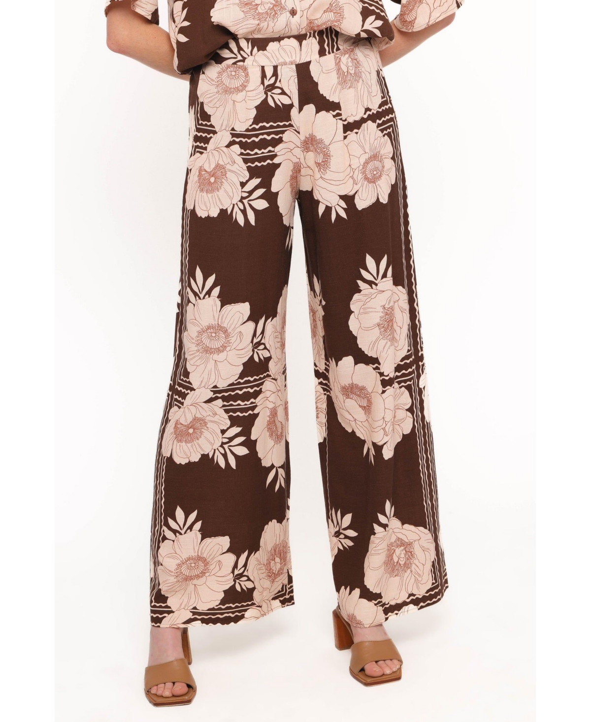 Click here for Petal and Pup Womens Bernadine Wide Leg Pant - Bro... prices