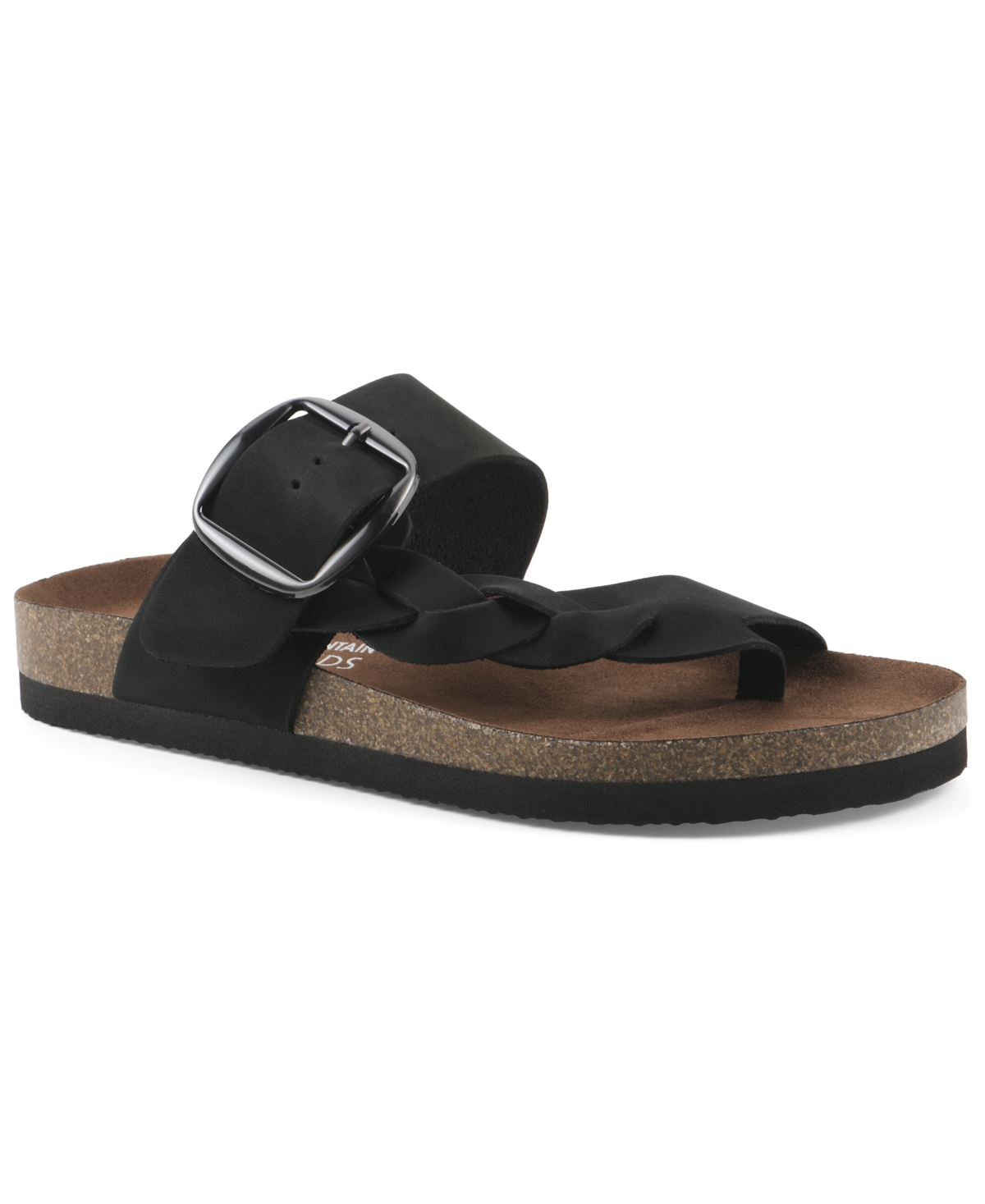 Click here for White Mountain Womens Harleta Footbed Sandal - Bla... prices