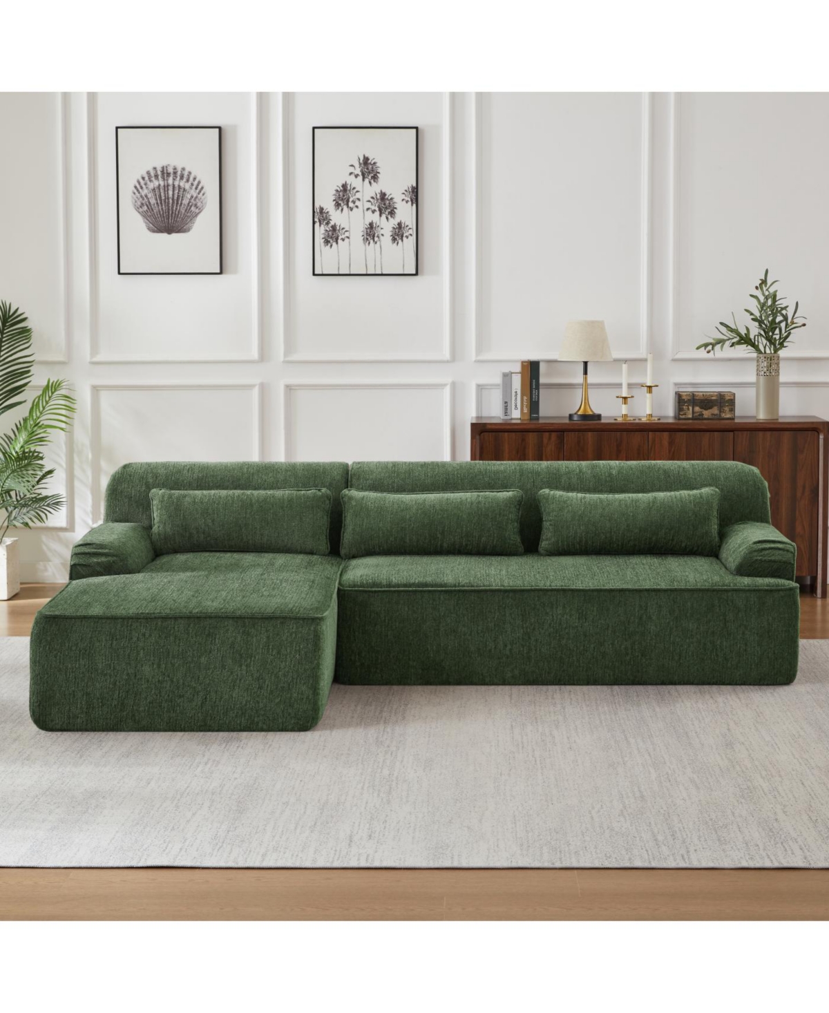 Click here for Streamdale Furniture Chenille L-Shape Luxury Secti... prices