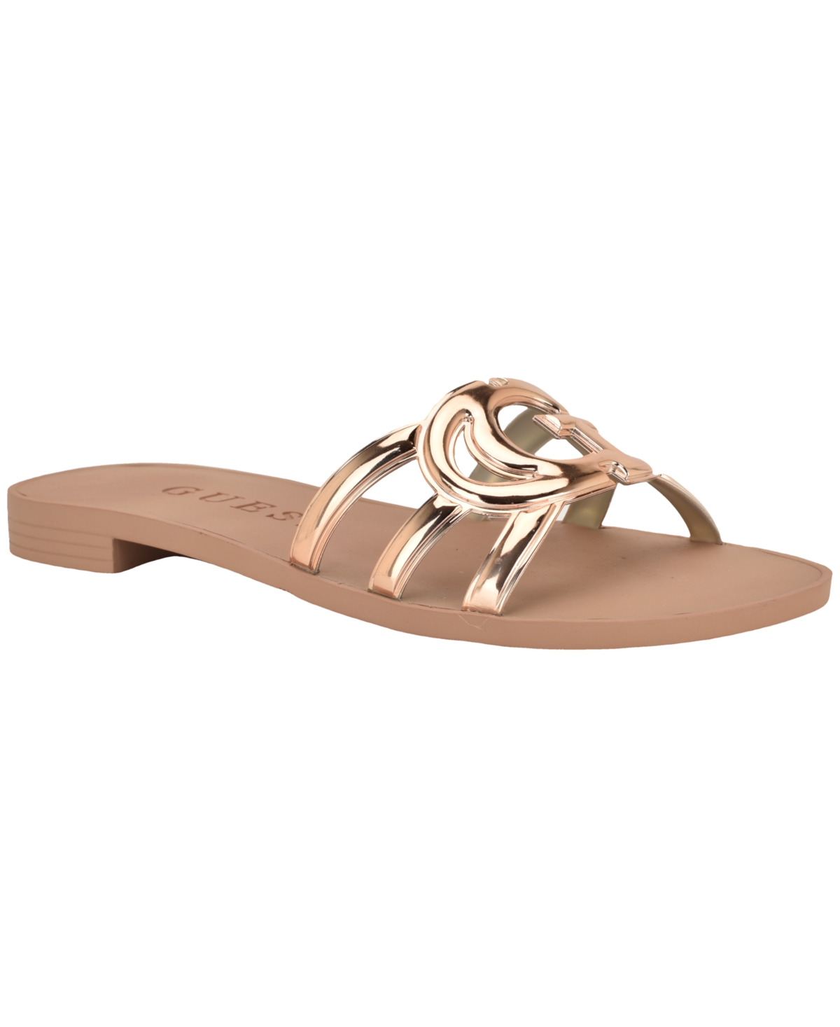 Click here for Guess Womens Elyho Logo Cutout Flat Jelly Sandals... prices
