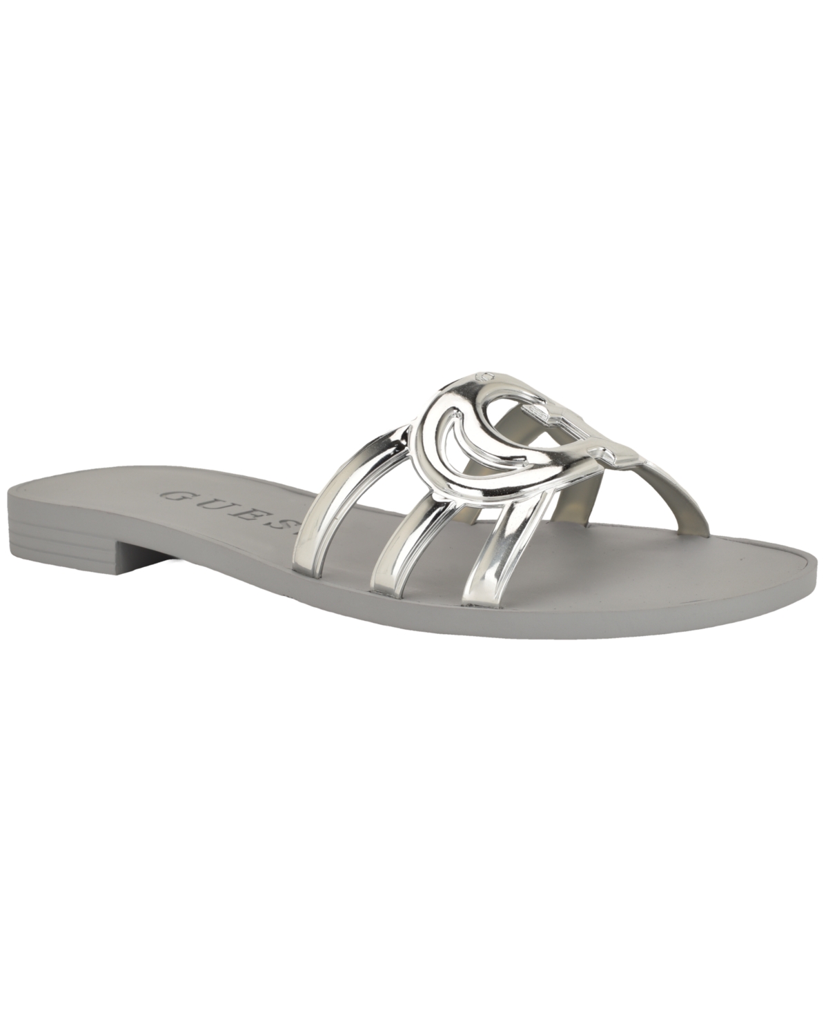 Click here for Guess Womens Elyho Logo Cutout Flat Jelly Sandals... prices