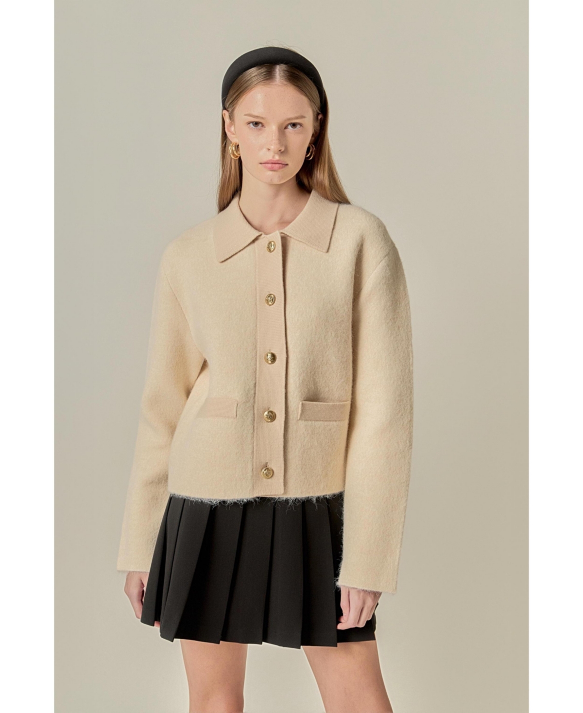 Click here for English Factory Womens Contrast Placket Cardigan -... prices