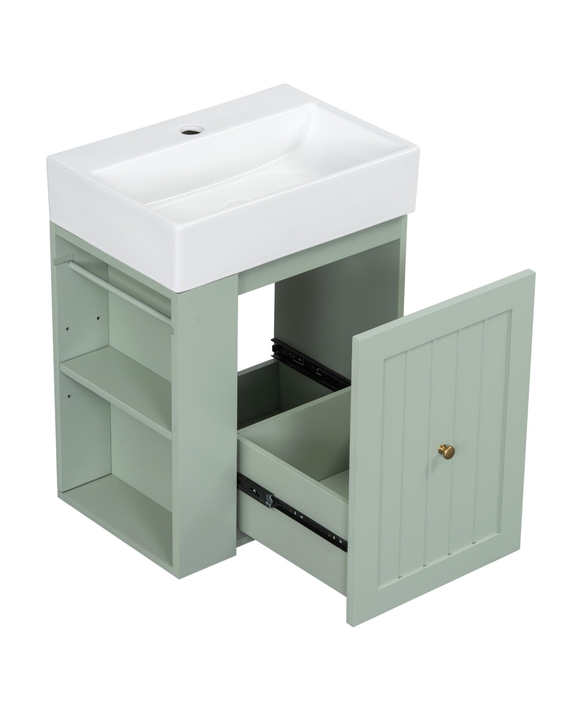 Click here for Casainc Bathroom Vanity with Ceramic Sink Storage... prices