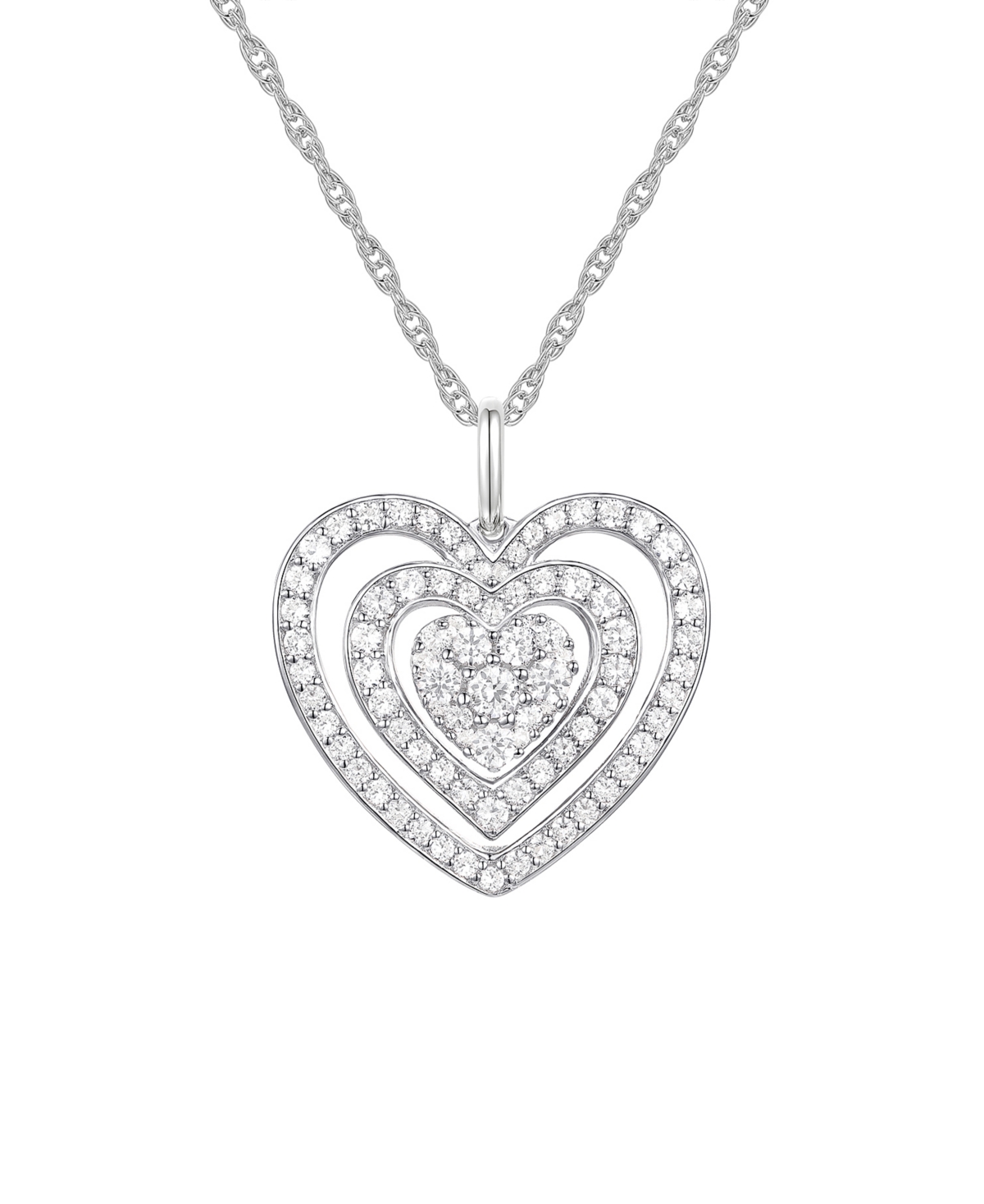 Click here for Macys Diamond (1/2 ct. t.w.) Heart Pendant Necklac... prices