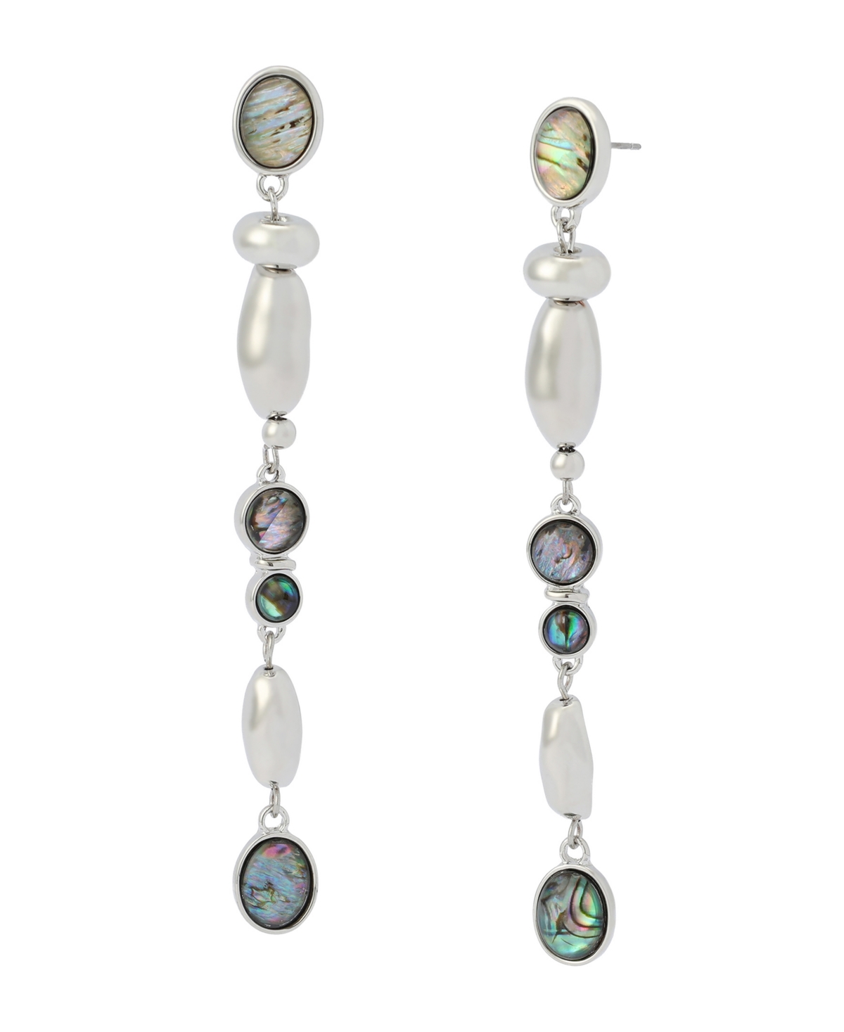 Click here for Robert Lee Morris Soho Abalone Beaded Linear Earri... prices