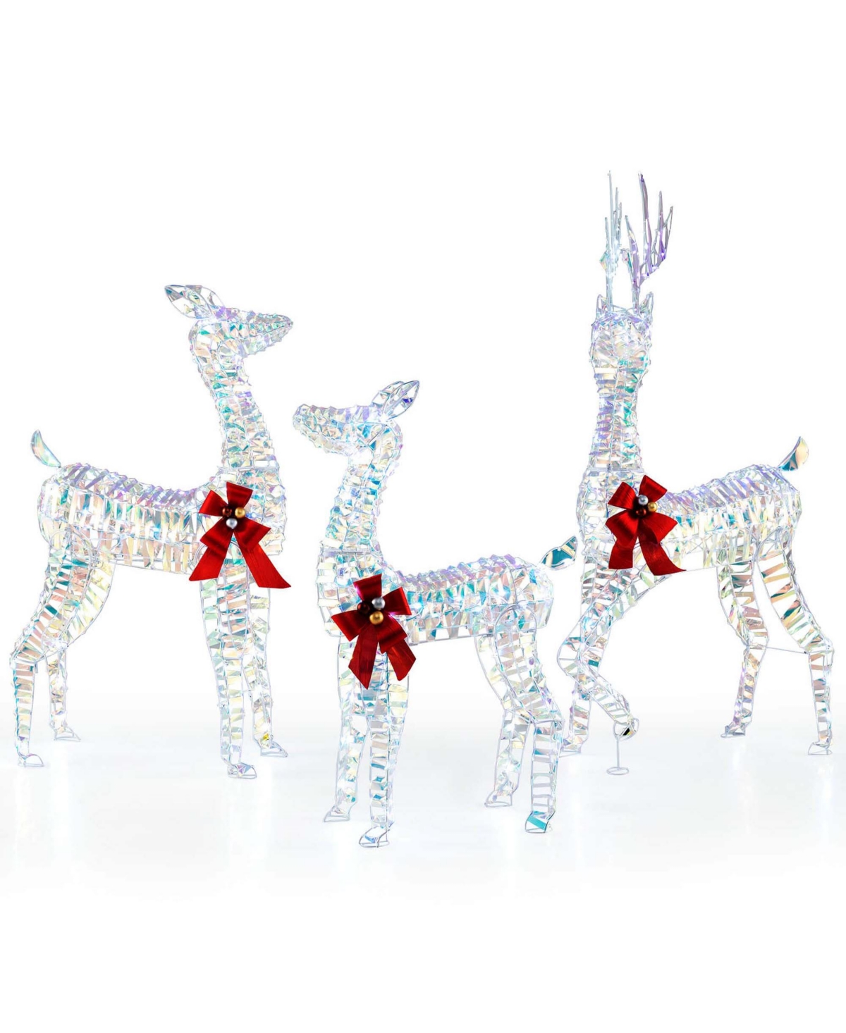 Click here for 3-Piece Large Lighted Christmas Reindeer Family wi... prices