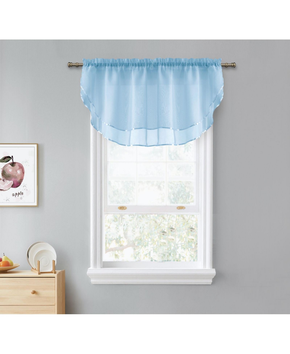 Click here for Kate Aurora Living Double Layered Sheer Rod Pocket... prices