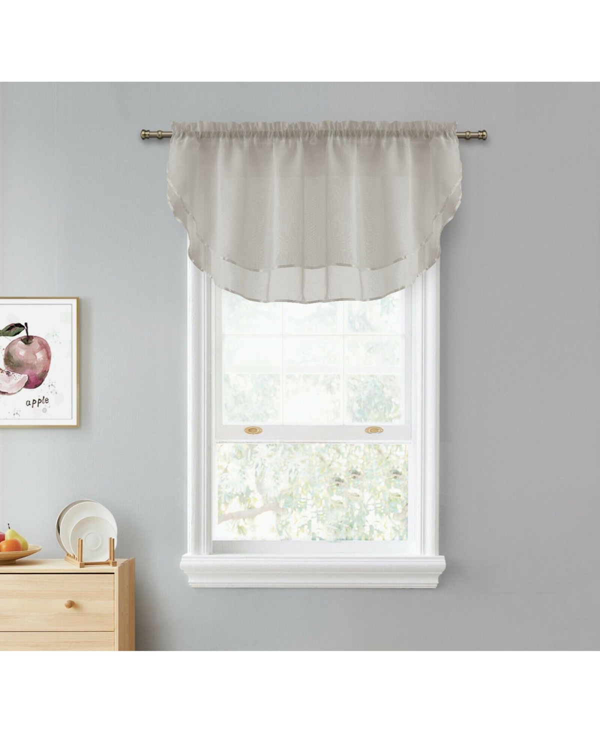 Click here for Kate Aurora Living Double Layered Sheer Rod Pocket... prices