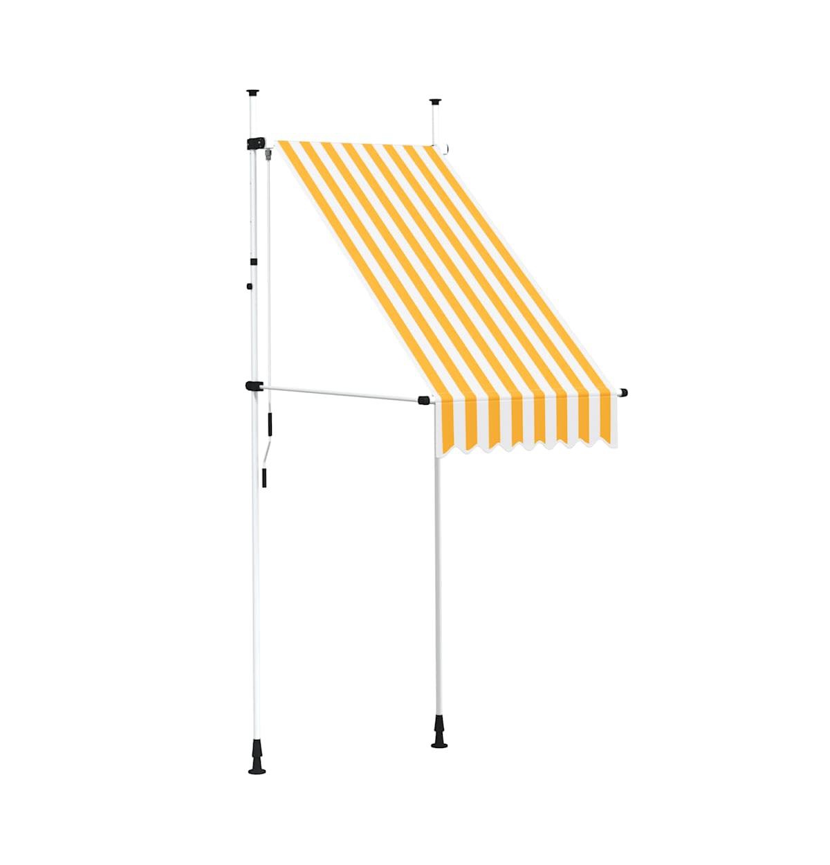 Click here for vidaXL Retractable Awning Orange and White Stripes... prices