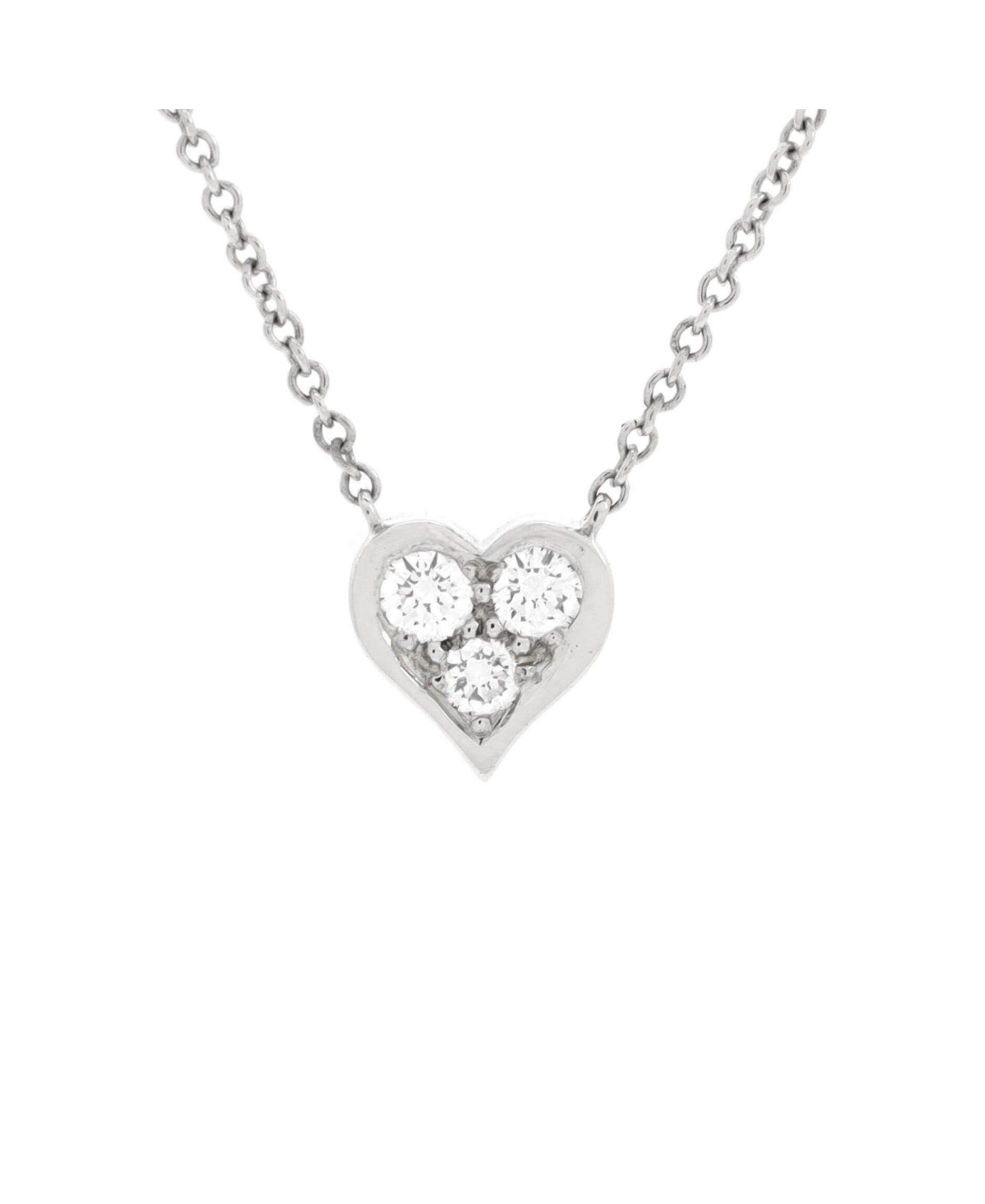 Click here for Pre-Owned Tiffany & Co Heart 3 Diamond Pendant Nec... prices