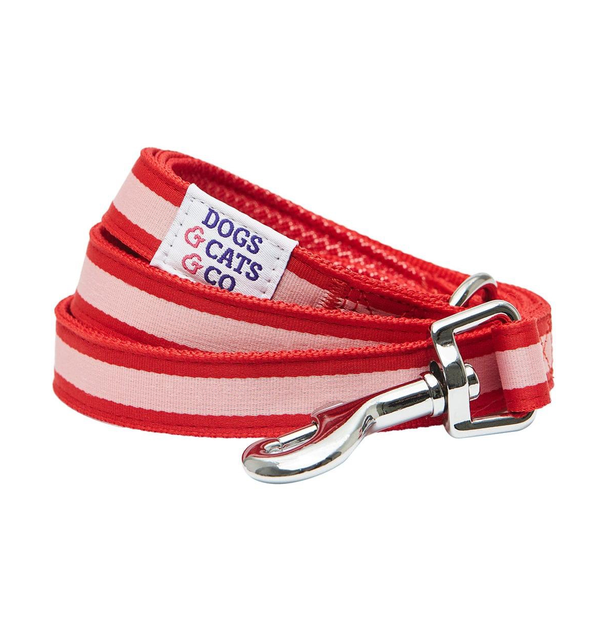 Click here for Dogs & Cats & Co. Striped Dog Leash in Red and Pin... prices
