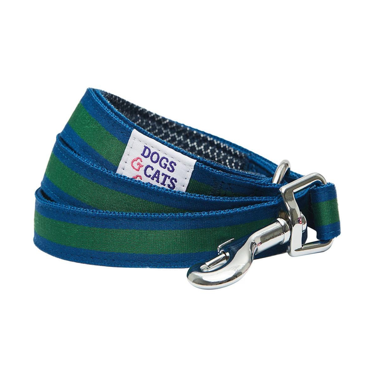 Dogs & Cats & Co. Striped Dog Leash in Red and Pink Size Medium - Navy  green