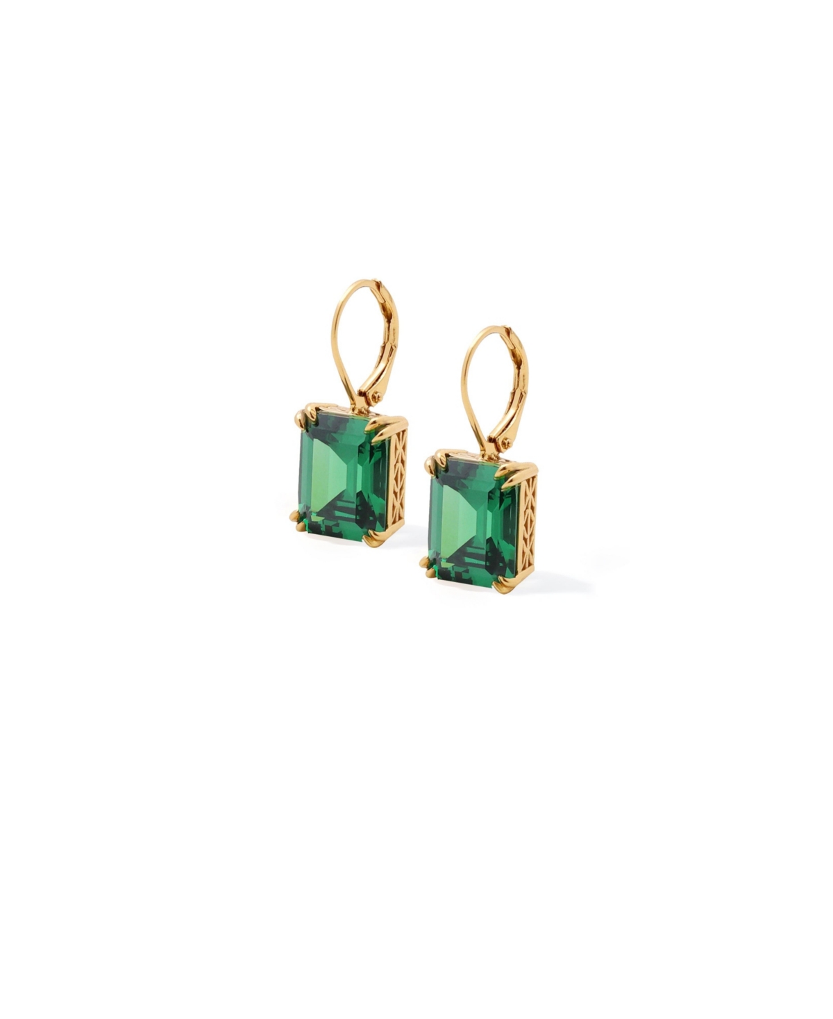 Click here for Retro Chic Lime Glow Earrings - Green  gold prices