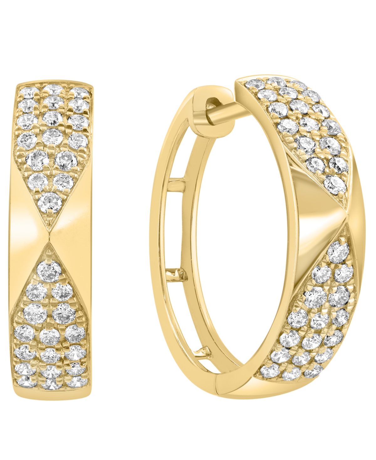 Click here for Effy Collection Diamond Hoop Earrings (1/2 ct. t.w... prices