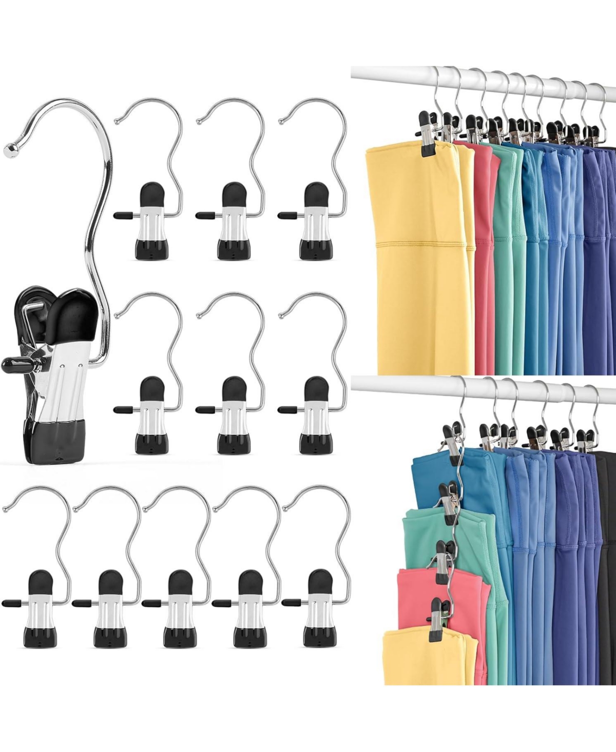 Click here for Legging Hanger Organizer with Rubber-Coated Clips... prices