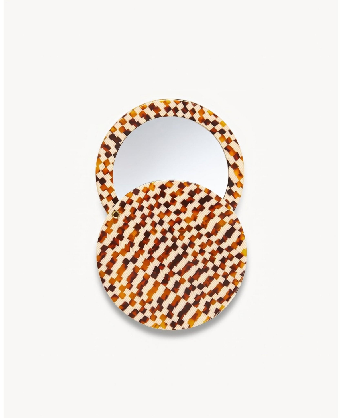 Click here for Machete Circle Mirror in Tortoise Checker - Tortoi... prices