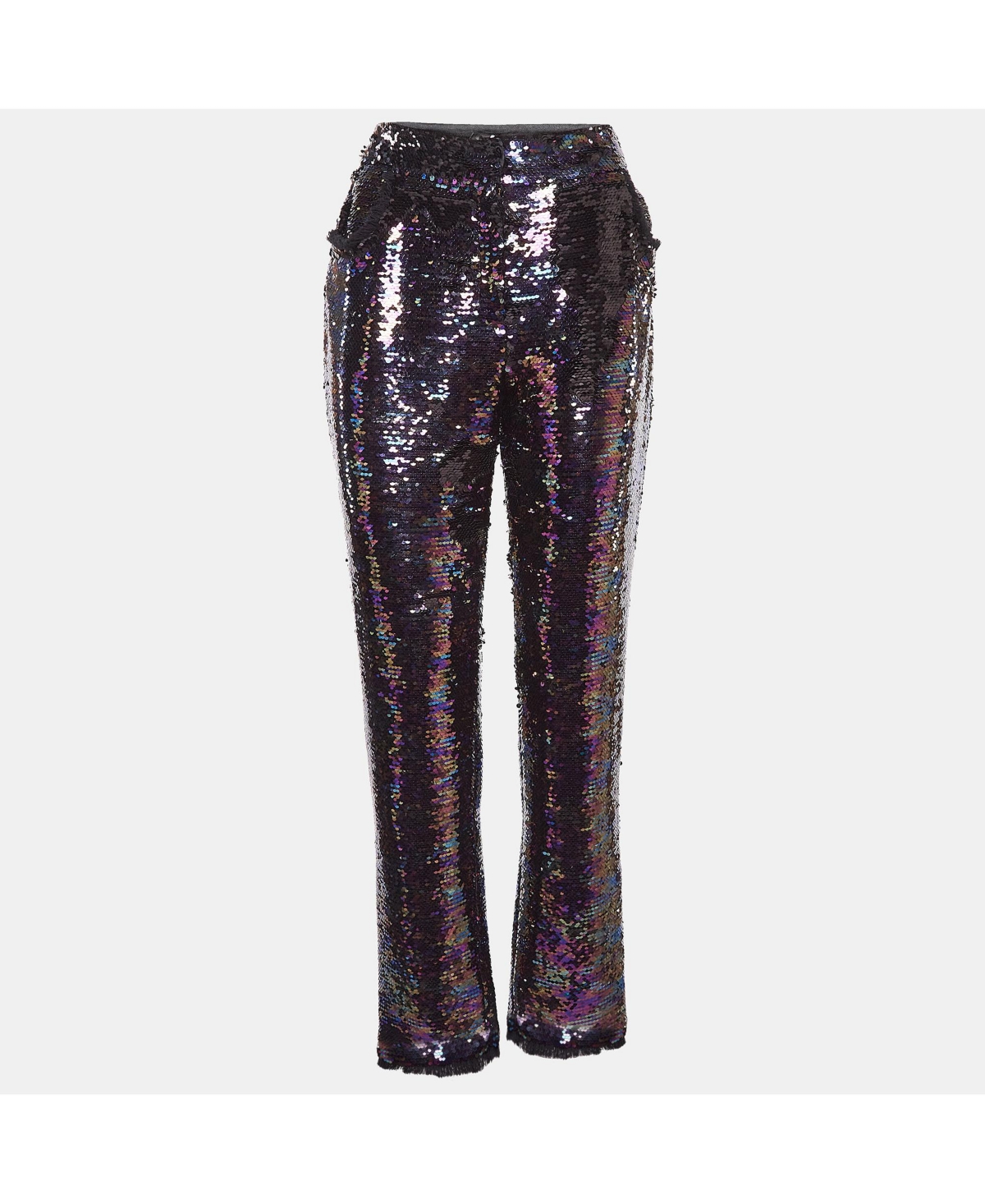Click here for Pre-Owned Balmain Womens Purple Fringe Trim Sequin... prices