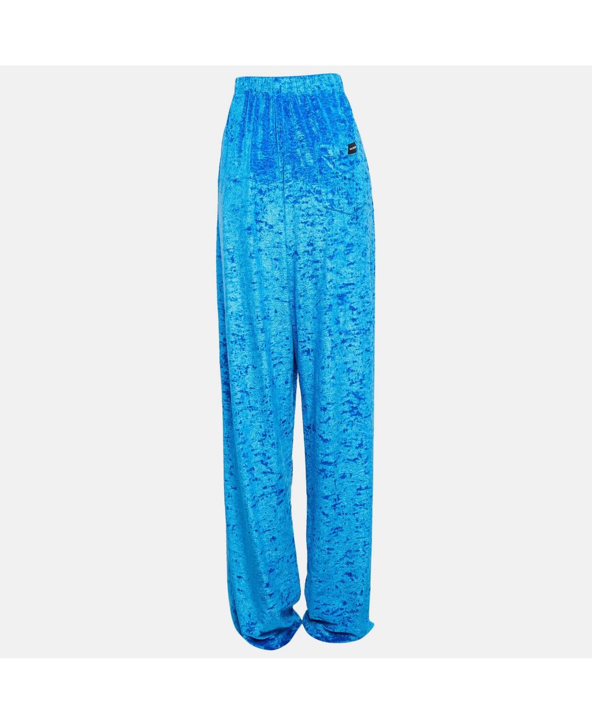 Click here for Pre-Owned Balenciaga Womens Blue Velour Wide-Leg P... prices