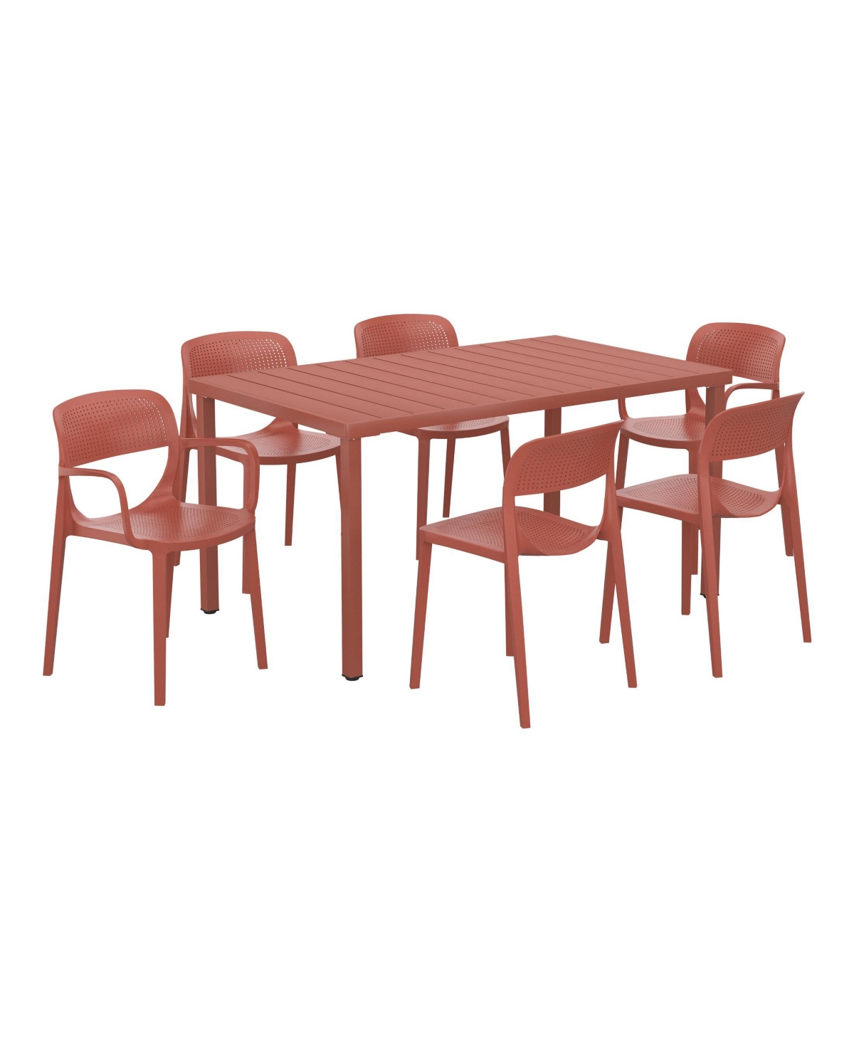 Click here for WestinTrends 7-Piece Outdoor Rectangular Metal Pat... prices