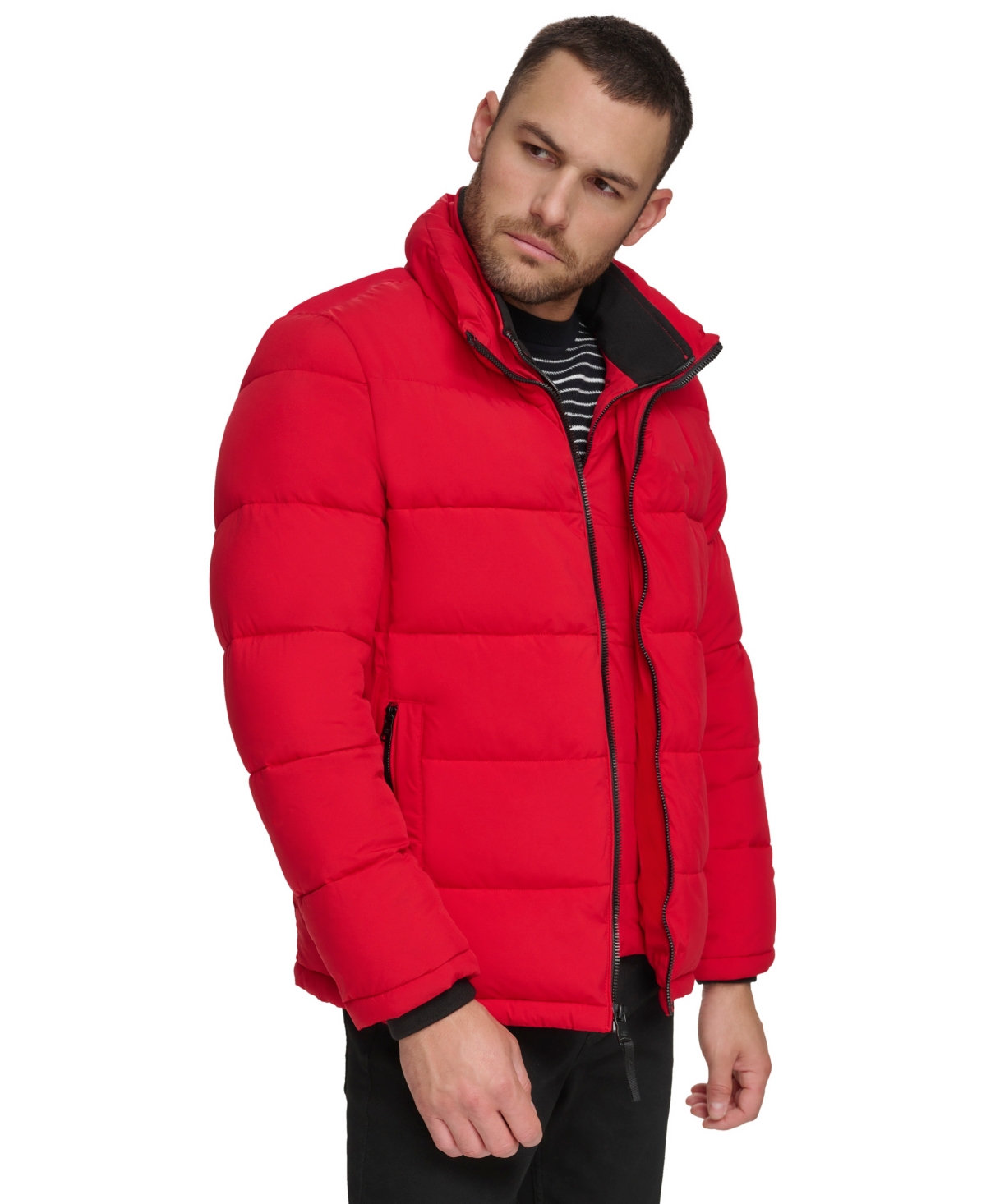 Click here for Calvin Klein Mens Puffer With Set In Bib Detail  C... prices