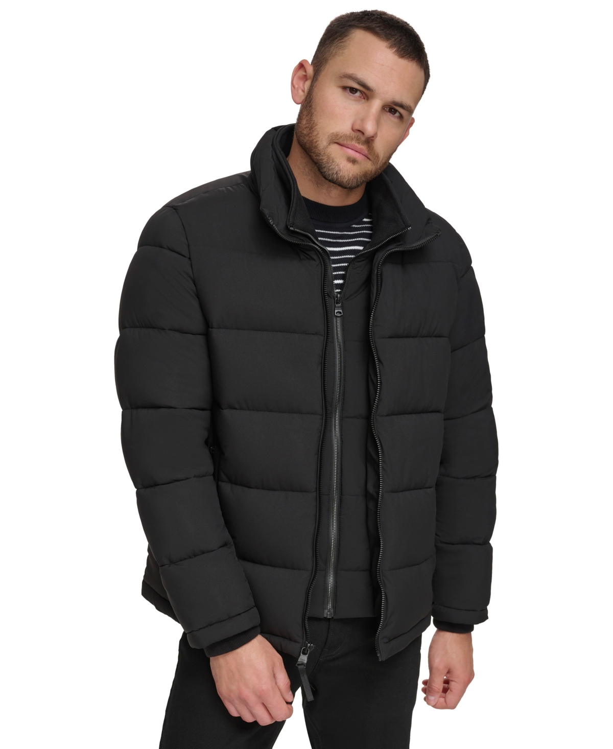Click here for Calvin Klein Mens Puffer With Set In Bib Detail  C... prices