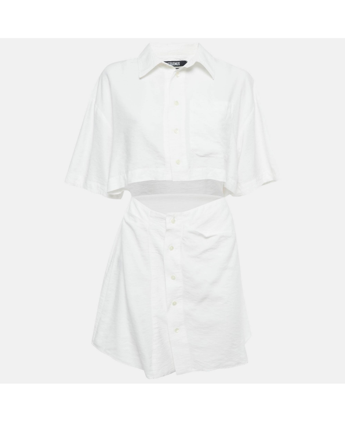Click here for Pre-Owned Jacquemus Womens White Crepe Cut-Out Min... prices