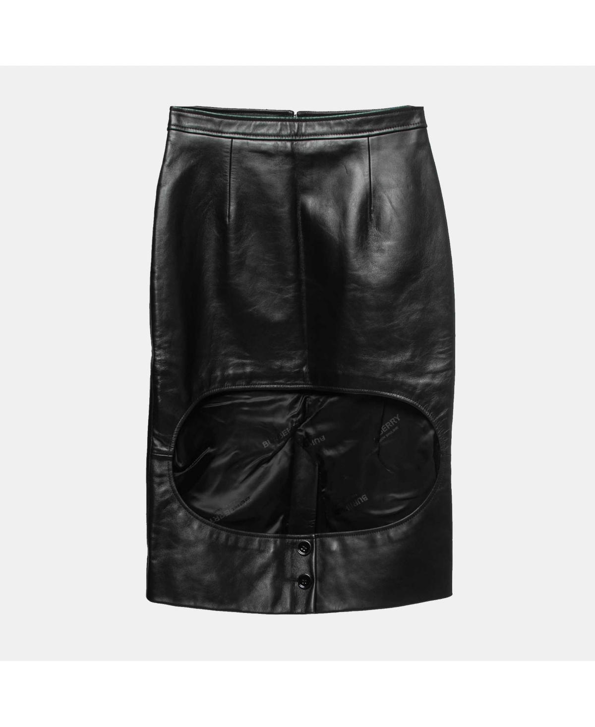 Click here for Pre-Owned Burberry Womens Black Leather Cut Out Pe... prices