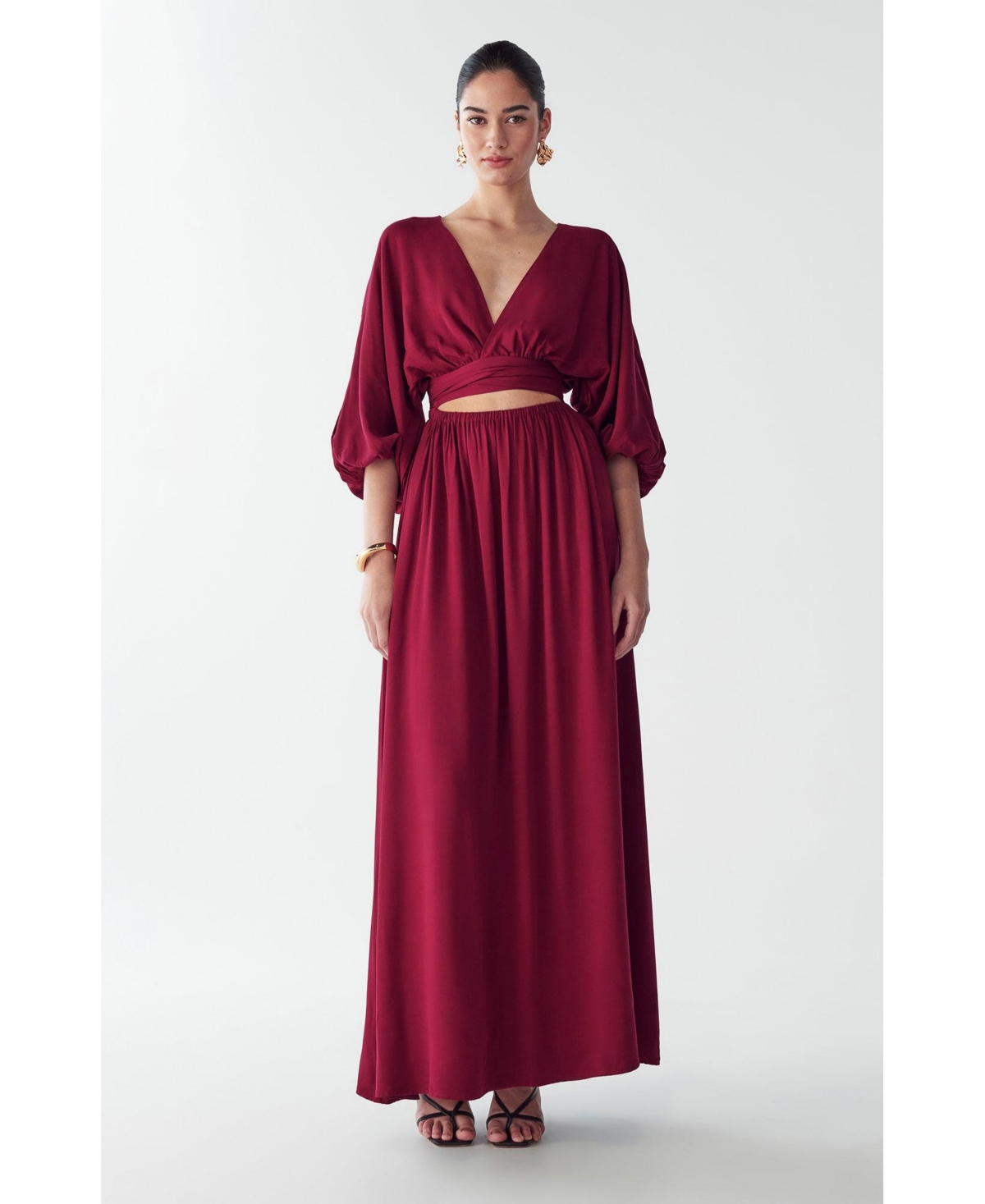 Click here for St Mrlo Womens Rowe Maxi Dress - Bordeaux prices
