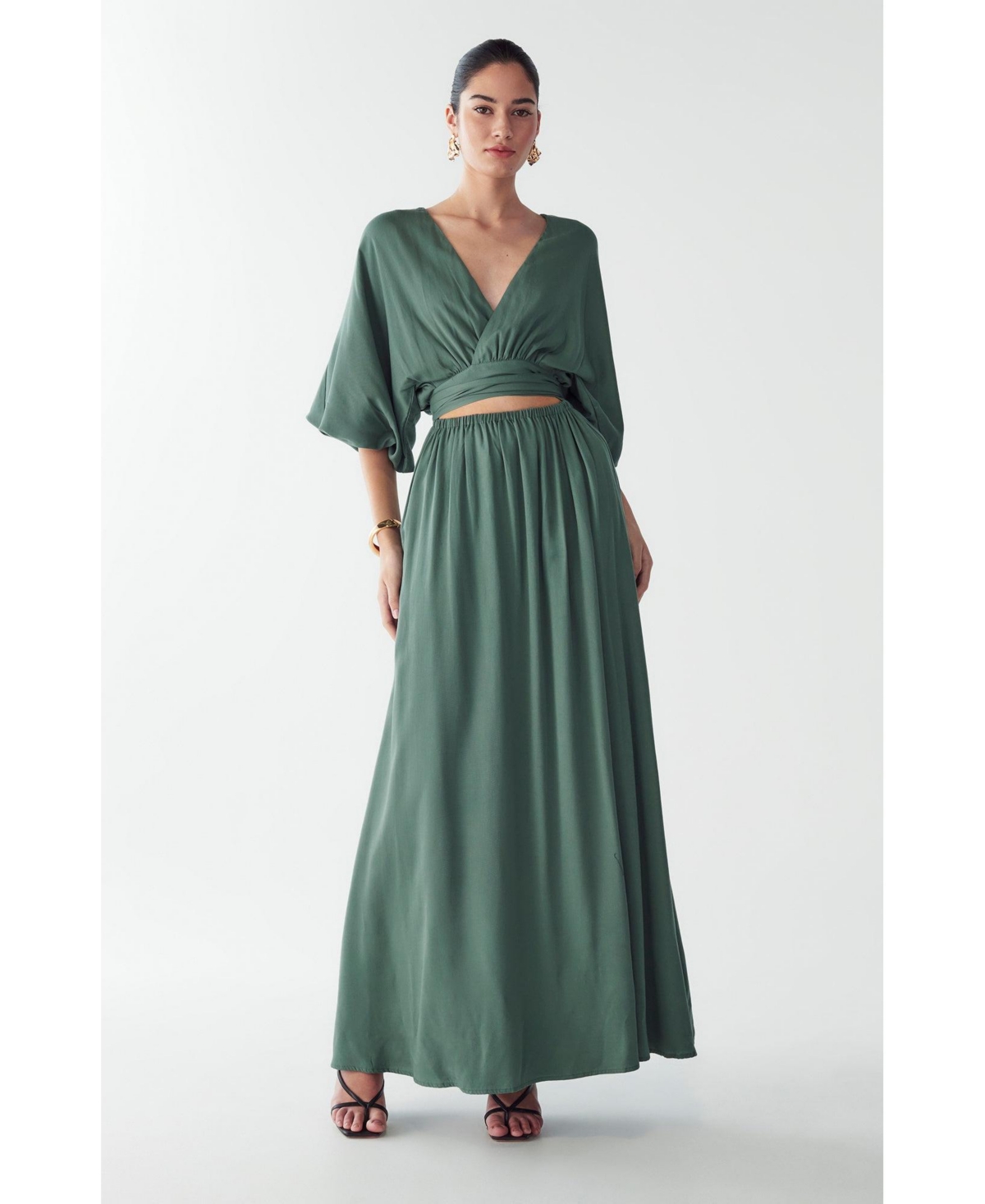 Click here for St Mrlo Womens Rowe Maxi Dress - Eucalyptus prices