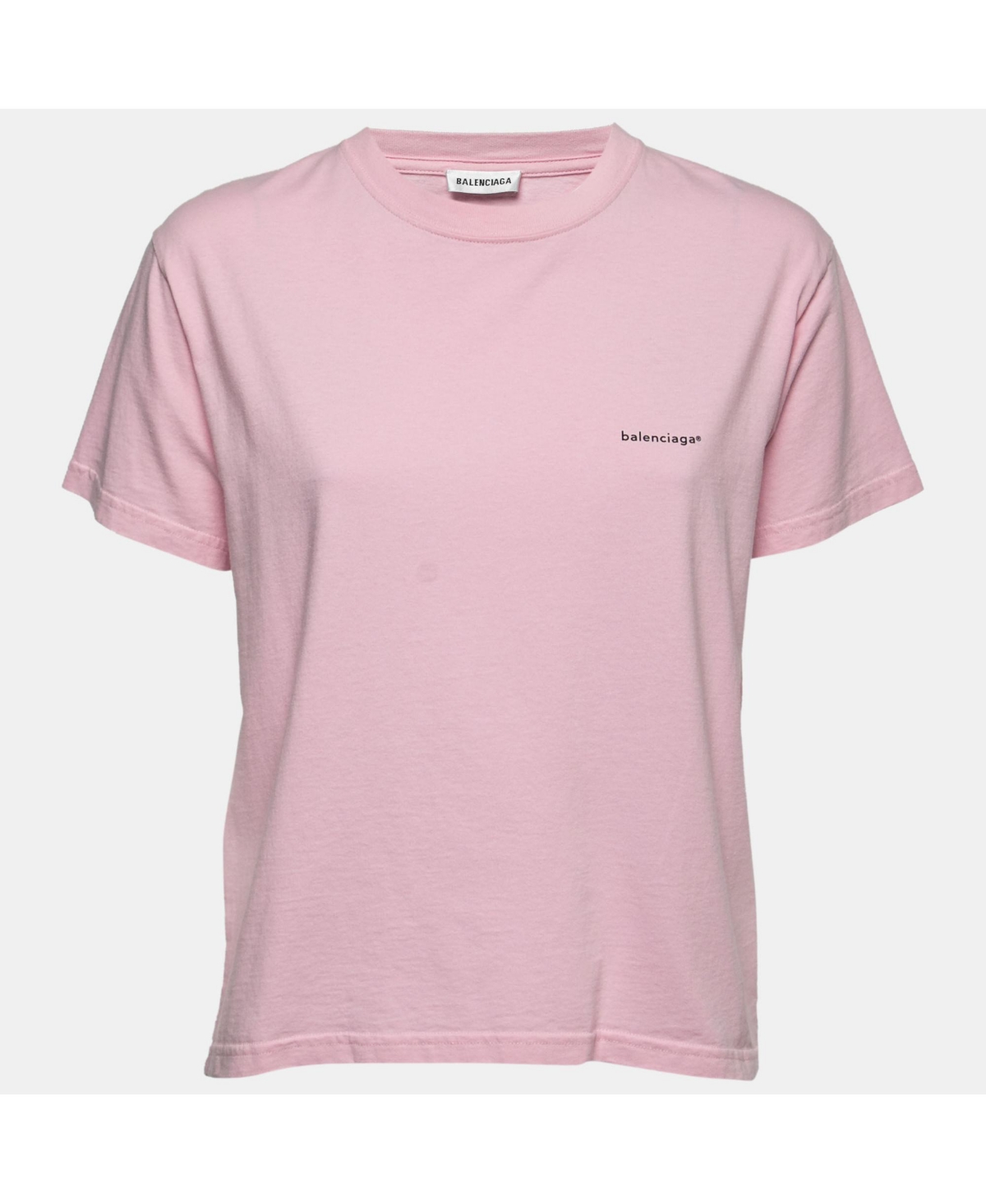 Click here for Pre-Owned Balenciaga Womens Pink Cotton Logo T-Shi... prices