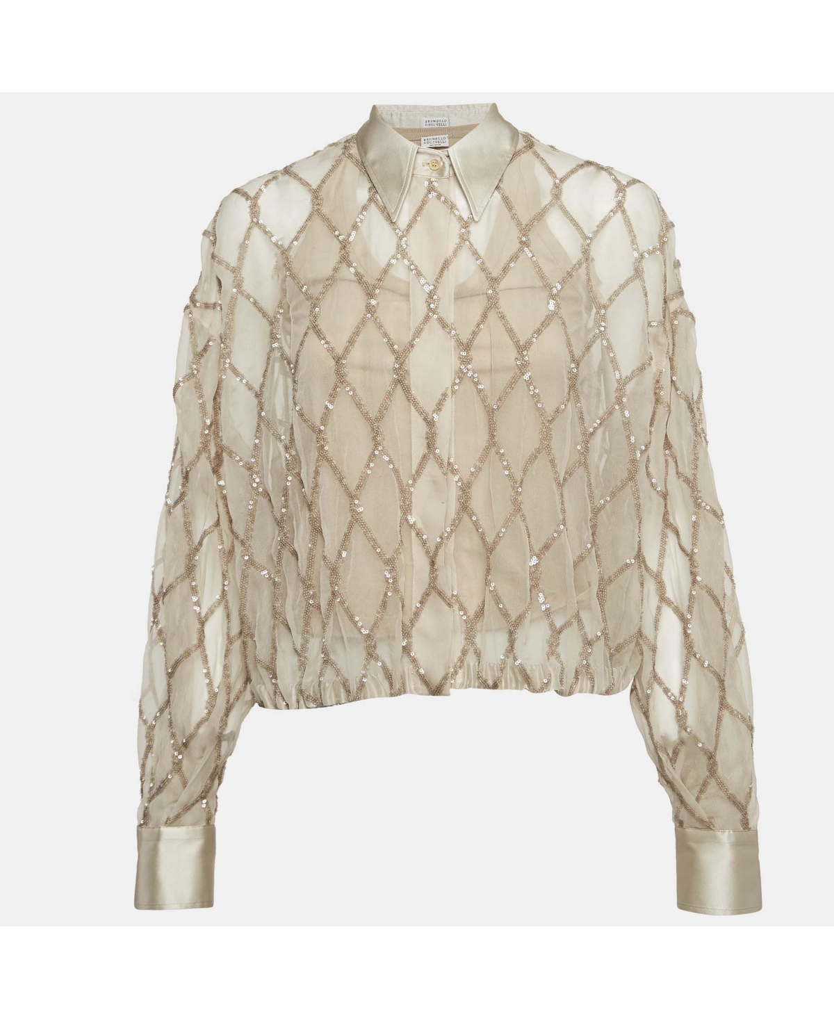 Click here for Pre-Owned Brunello Cucinelli Womens Beige Argyle S... prices