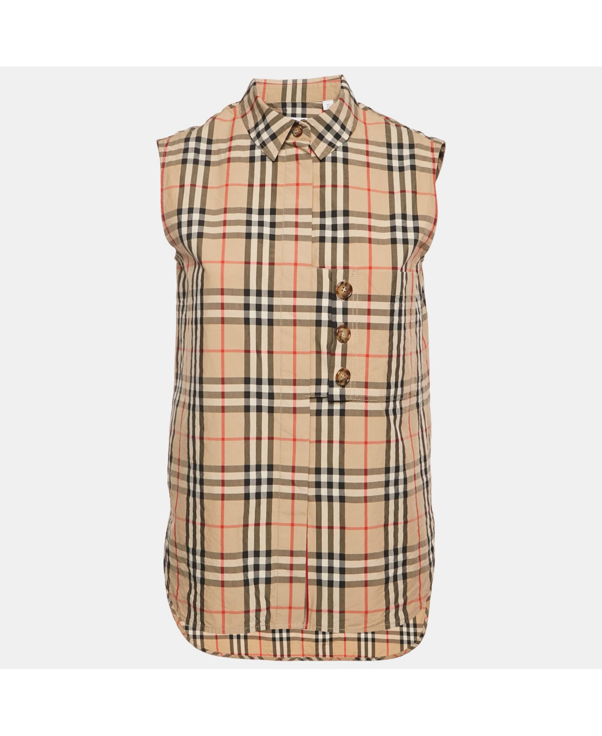 Click here for Pre-Owned Burberry Womens Beige Beige Checks Cotto... prices