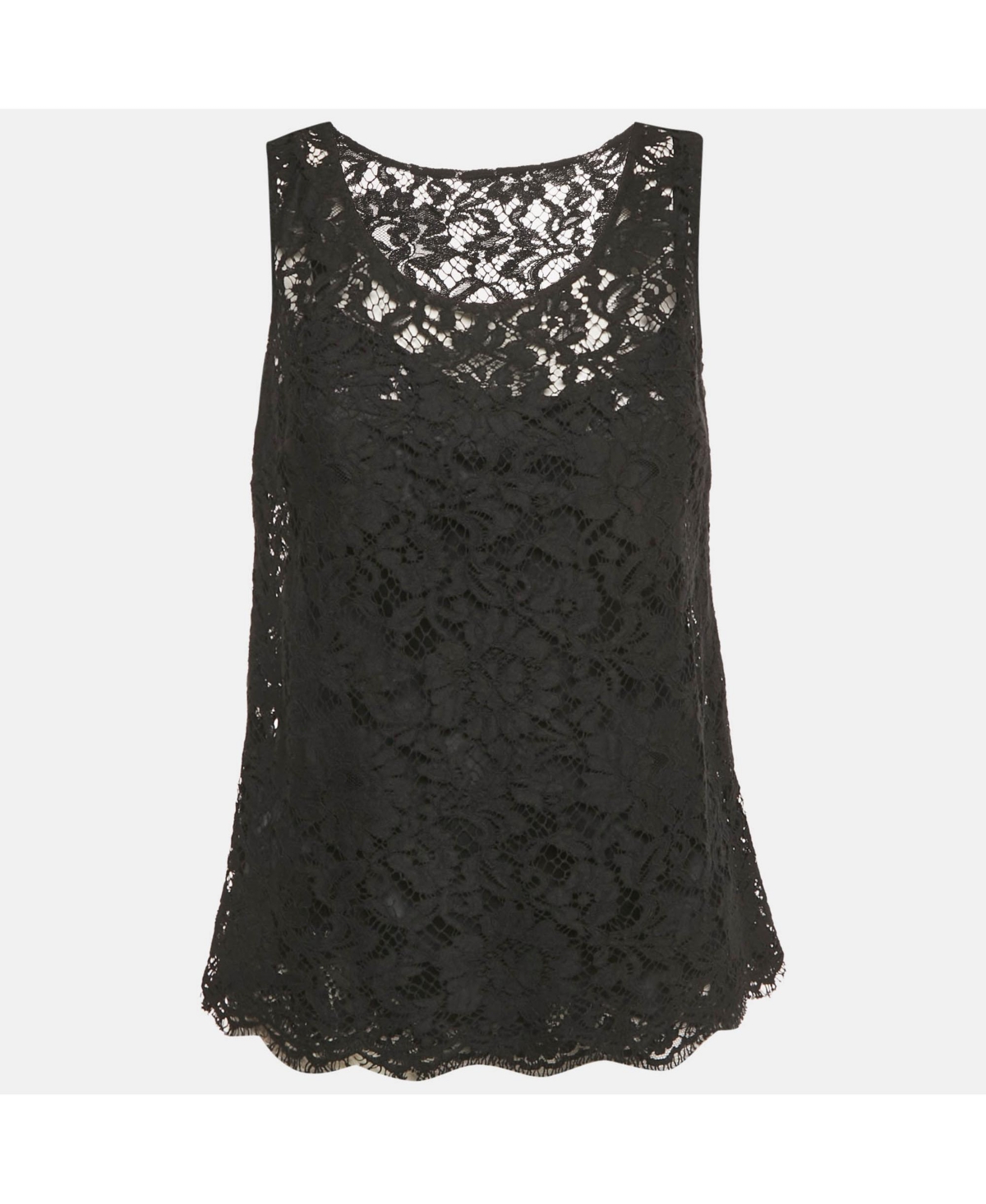 Click here for Pre-Owned Dolce & Gabbana Womens Black Lace Sleeve... prices