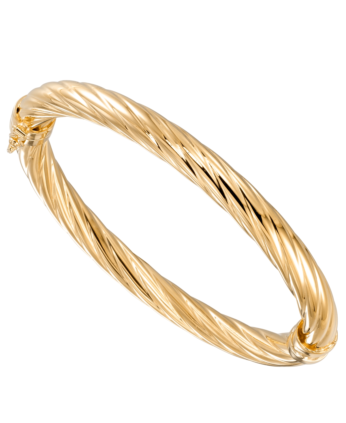 Click here for Macys Rope Textured Bangle in 18k Yellow Gold Over... prices