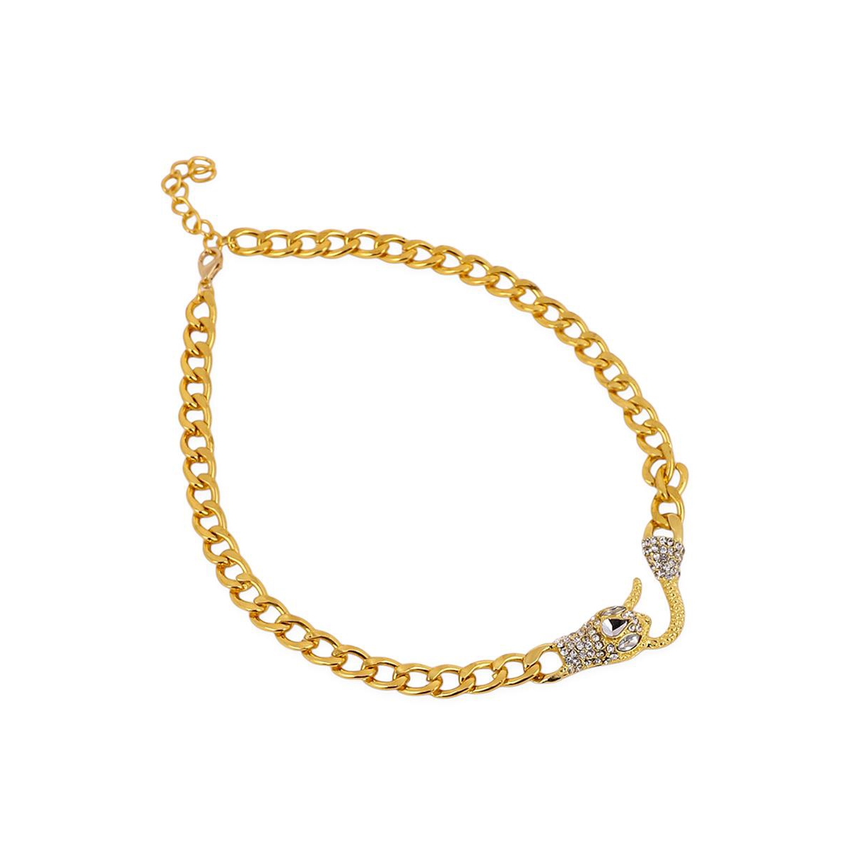 Click here for Sohi Womens The Bijou-Snakehead Chain Necklace - C... prices