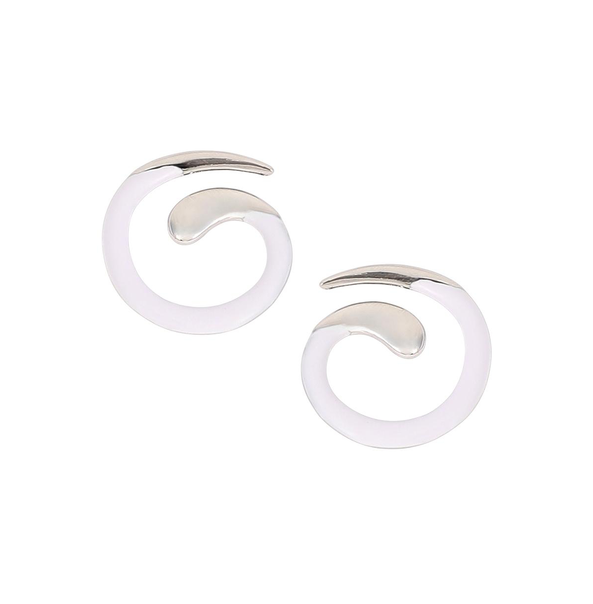 Click here for Womens The Enamel-Spirale Stud Earrings - Metallic... prices