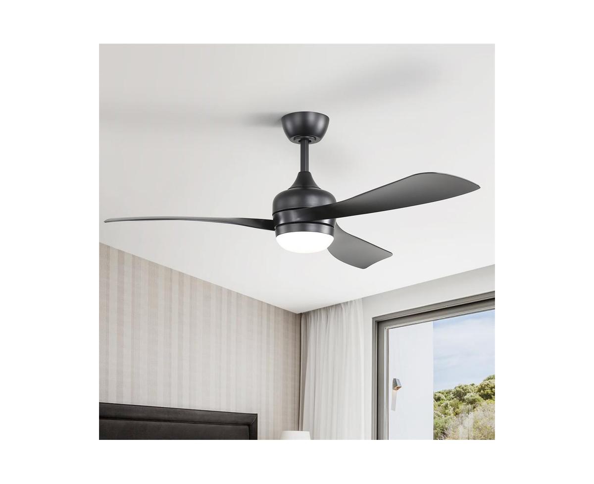 Click here for 52-inch Modern Black Ceiling Fan with Led Light an... prices