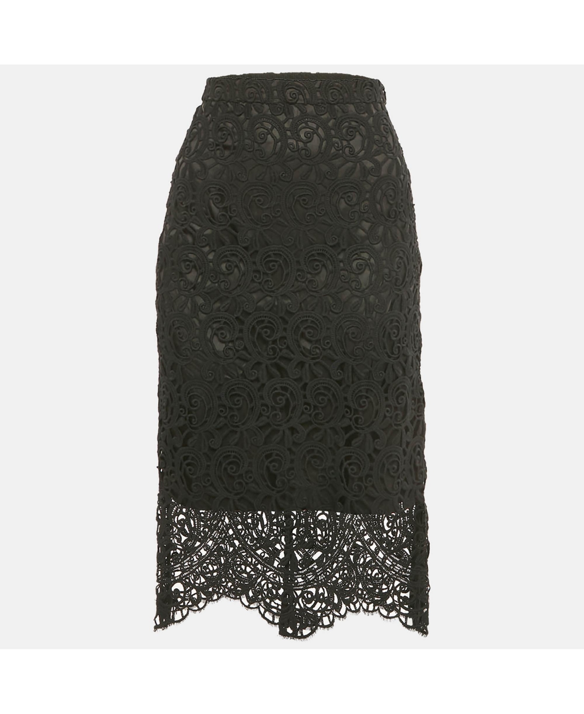 Click here for Pre-Owned Burberry Womens Black Lace Pencil Skirt prices