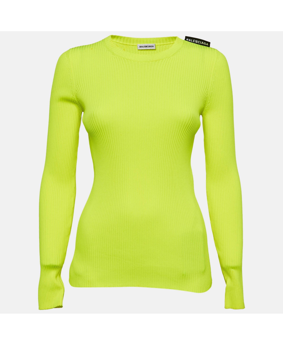 Click here for Pre-Owned Balenciaga Womens Fluorescent Green Rib... prices