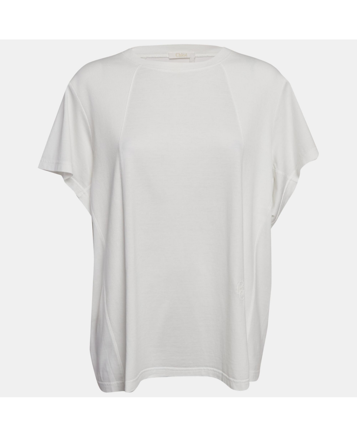 Click here for Pre-Owned Chloe Womens White Cotton Jersey Loose F... prices