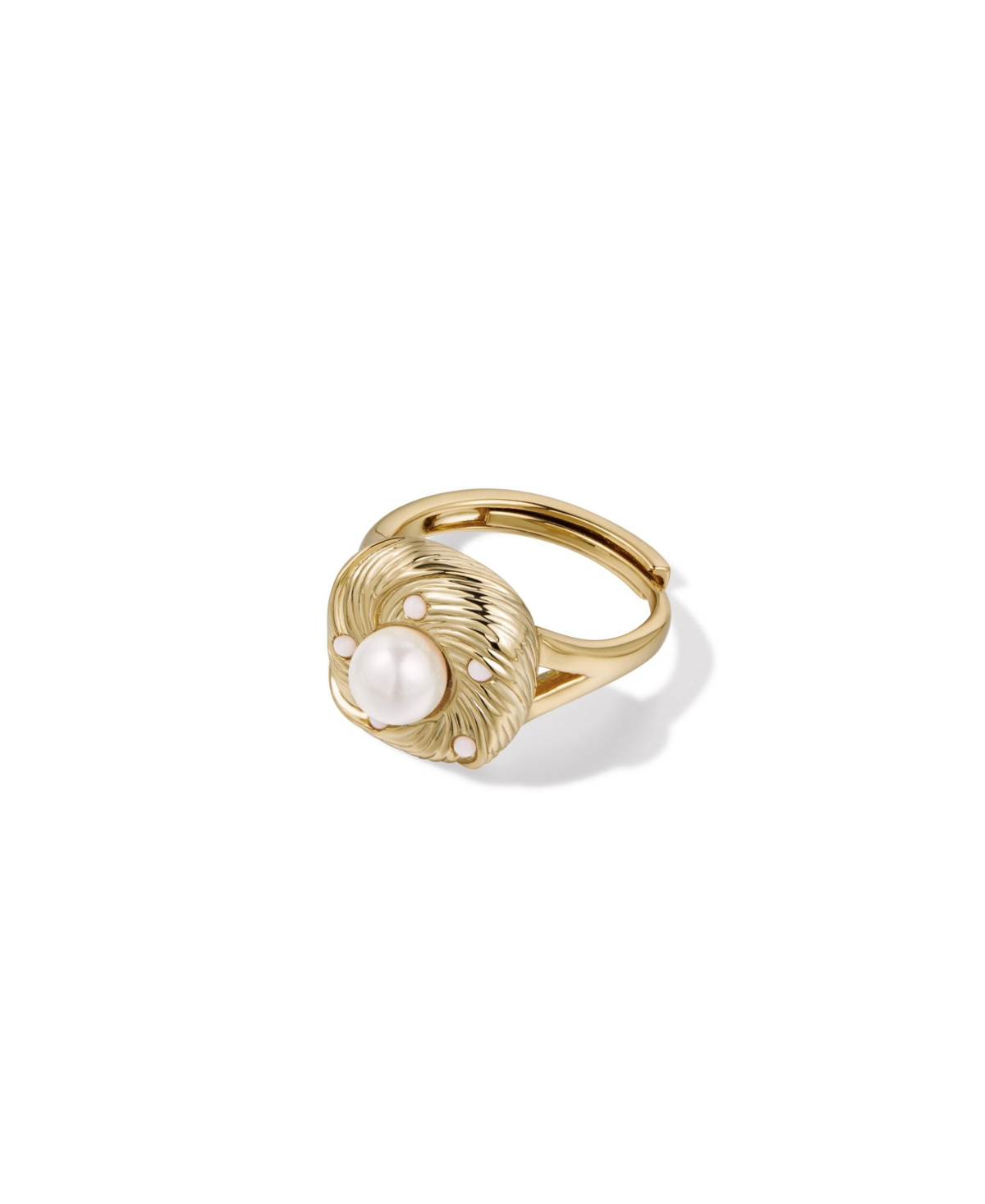Click here for Retro Chic Canary Ring - Gold  white prices